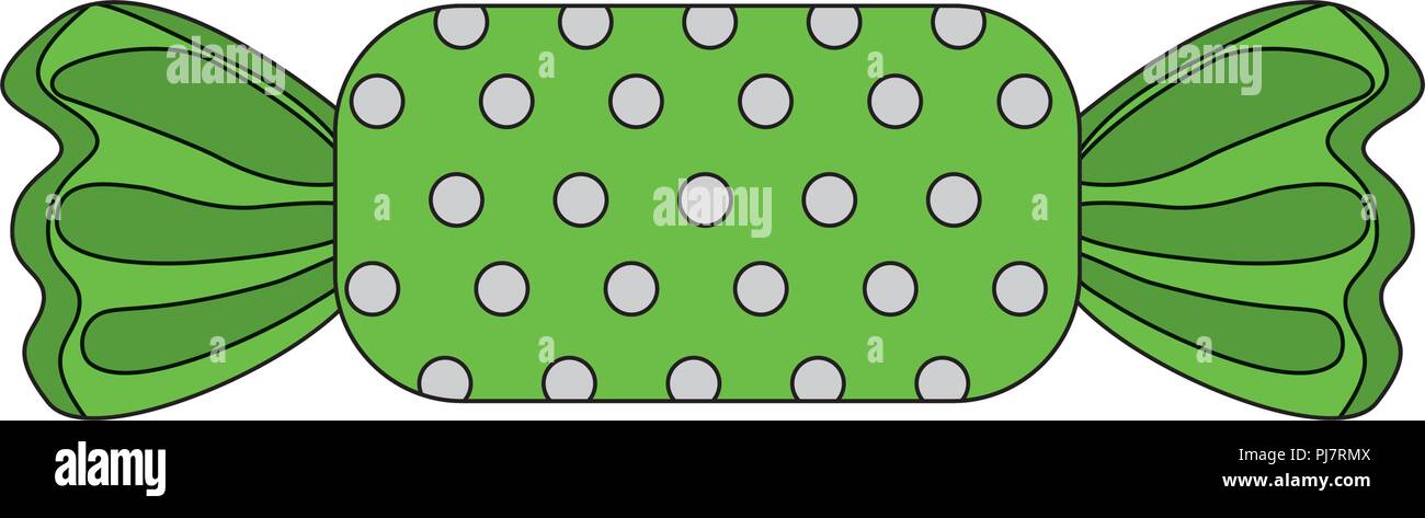 sweet wrapped candy on white background vector illustration Stock ...