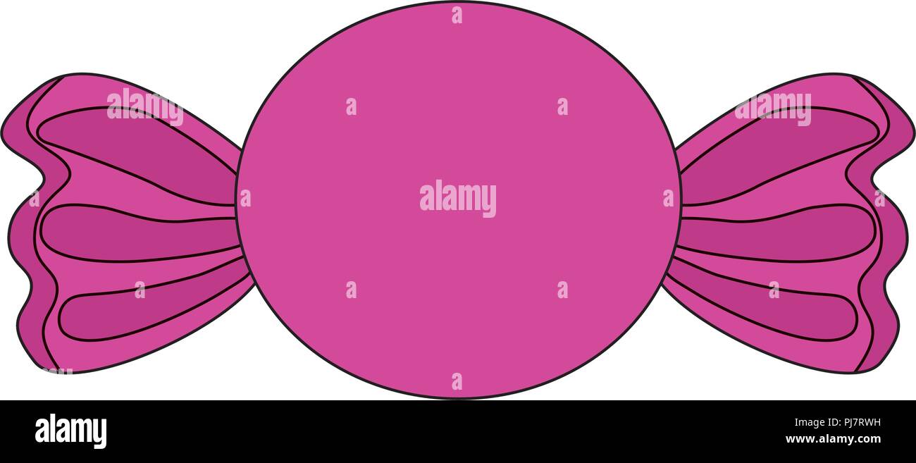 sweet wrapped candy on white background vector illustration Stock ...