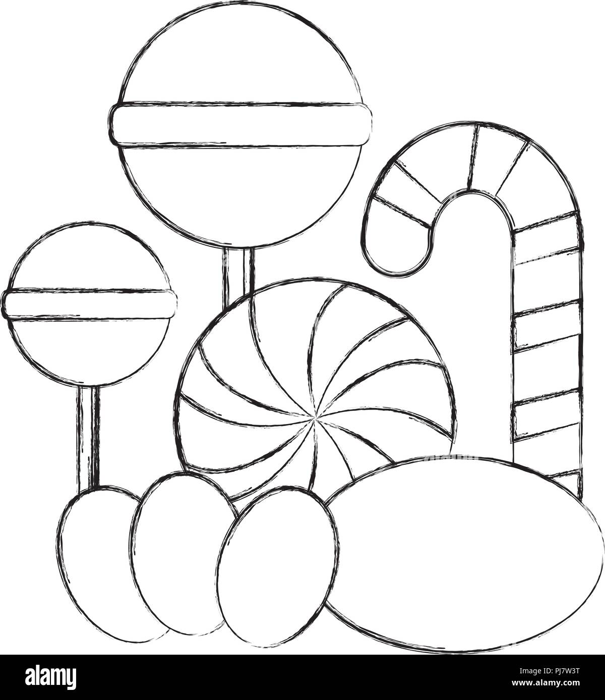 sweet candies isolated icon vector illustration design Stock Vector ...