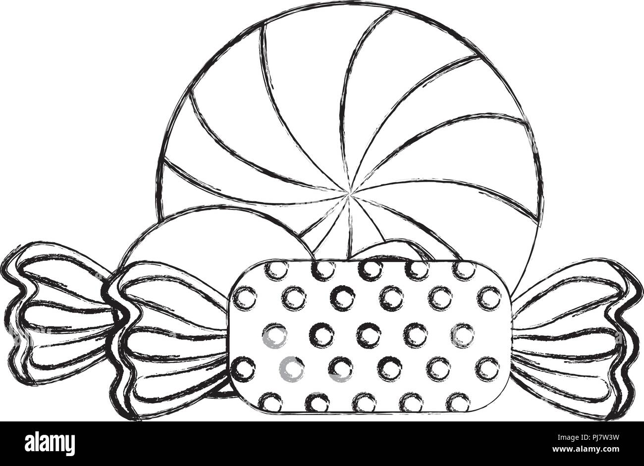 sweet candies isolated icon vector illustration design Stock Vector ...