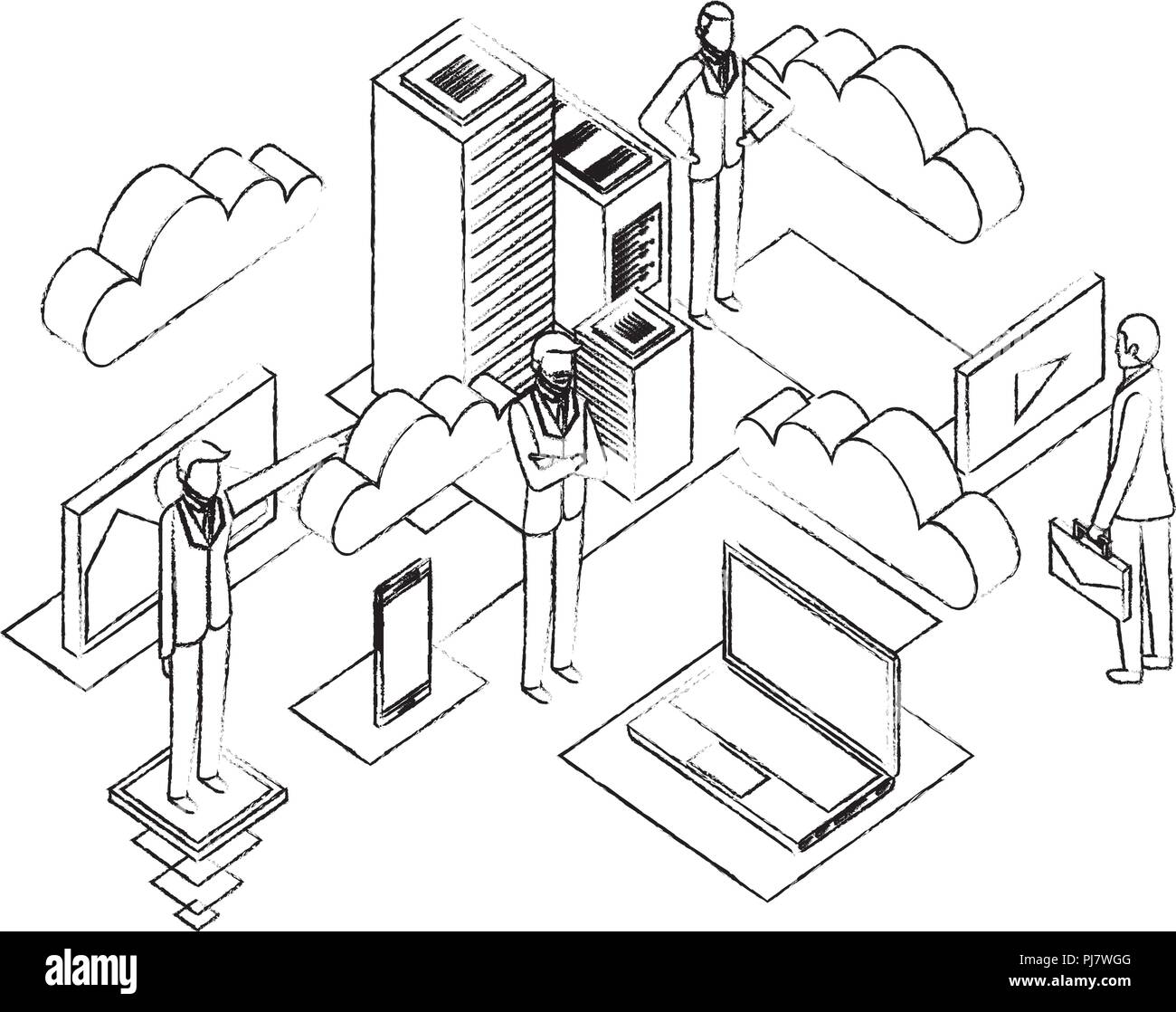 Data center Black and White Stock Photos & Images - Alamy