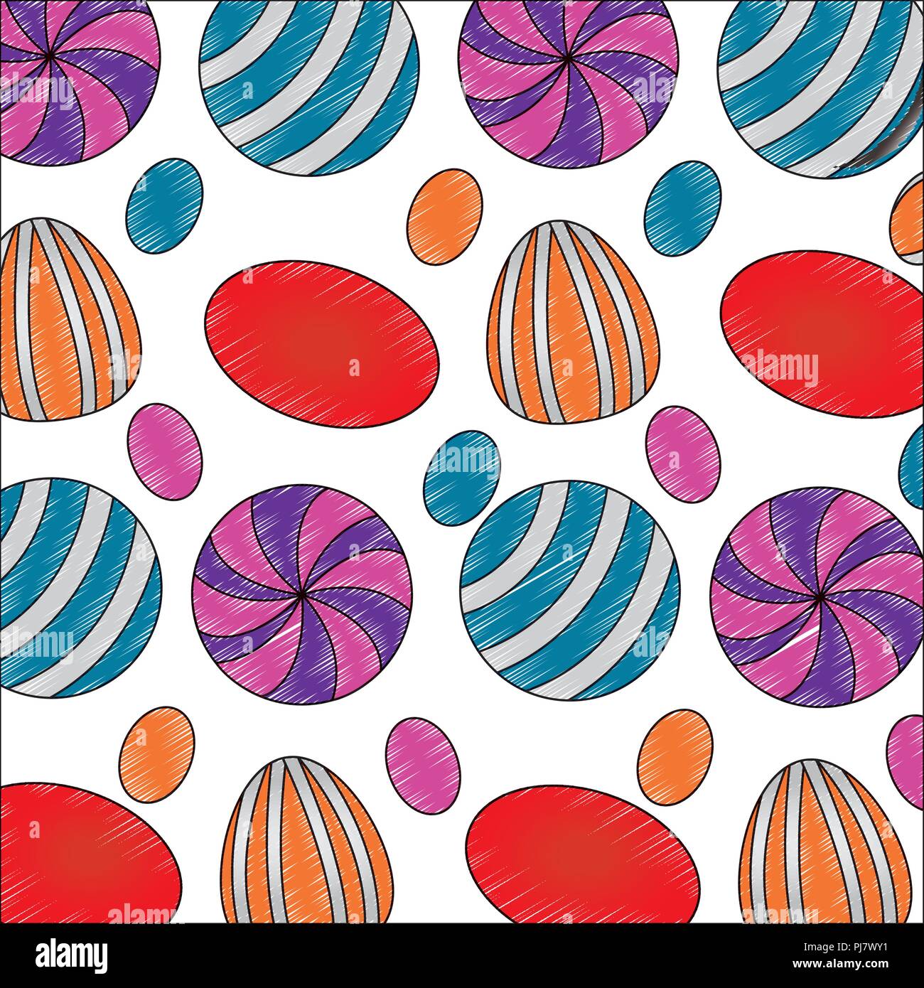 sweet candies icon pattern vector illustration design Stock Vector ...