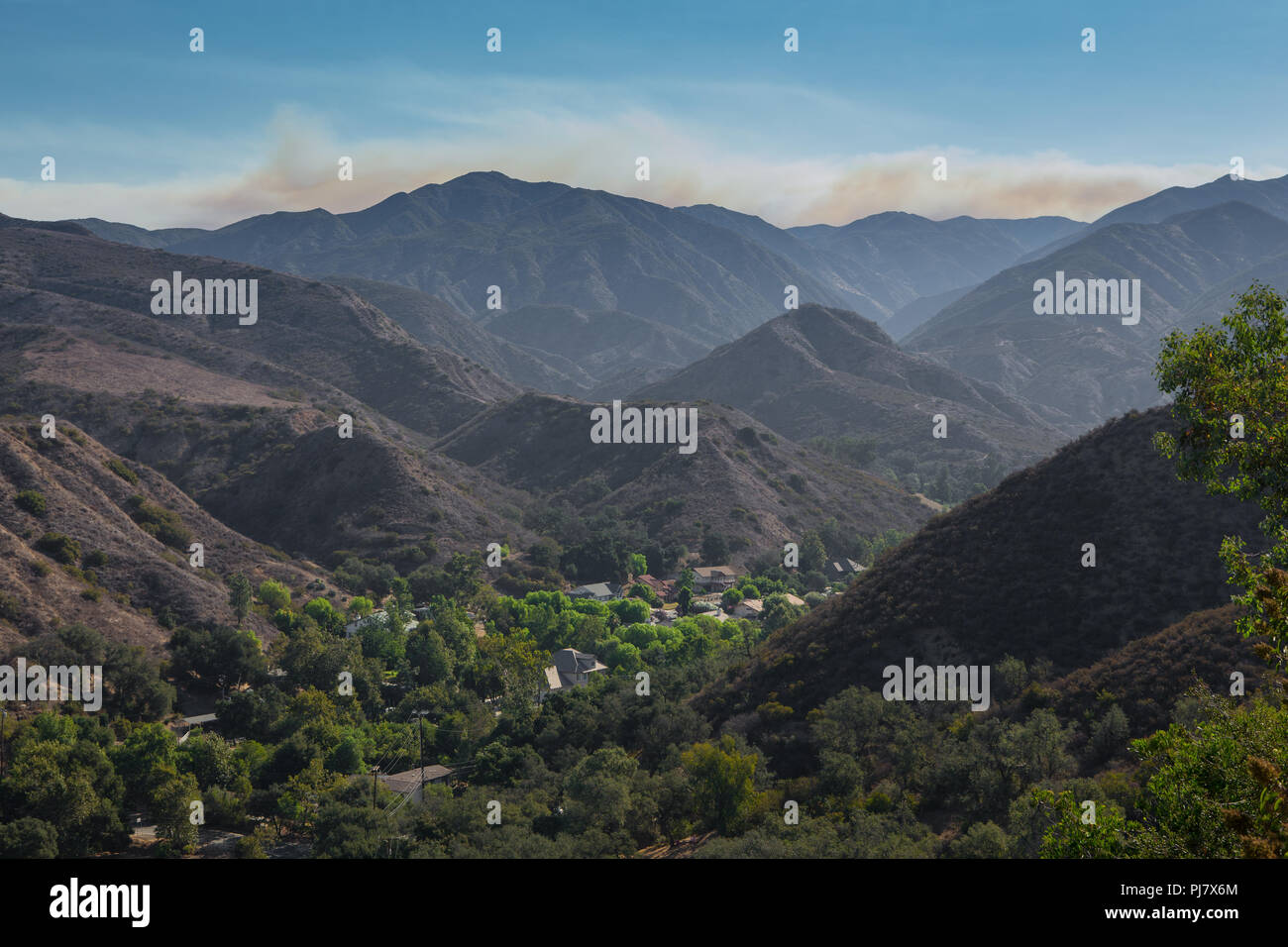 Modjeska Canyon with the Santa Ana Mountains and the Cleveland National ...