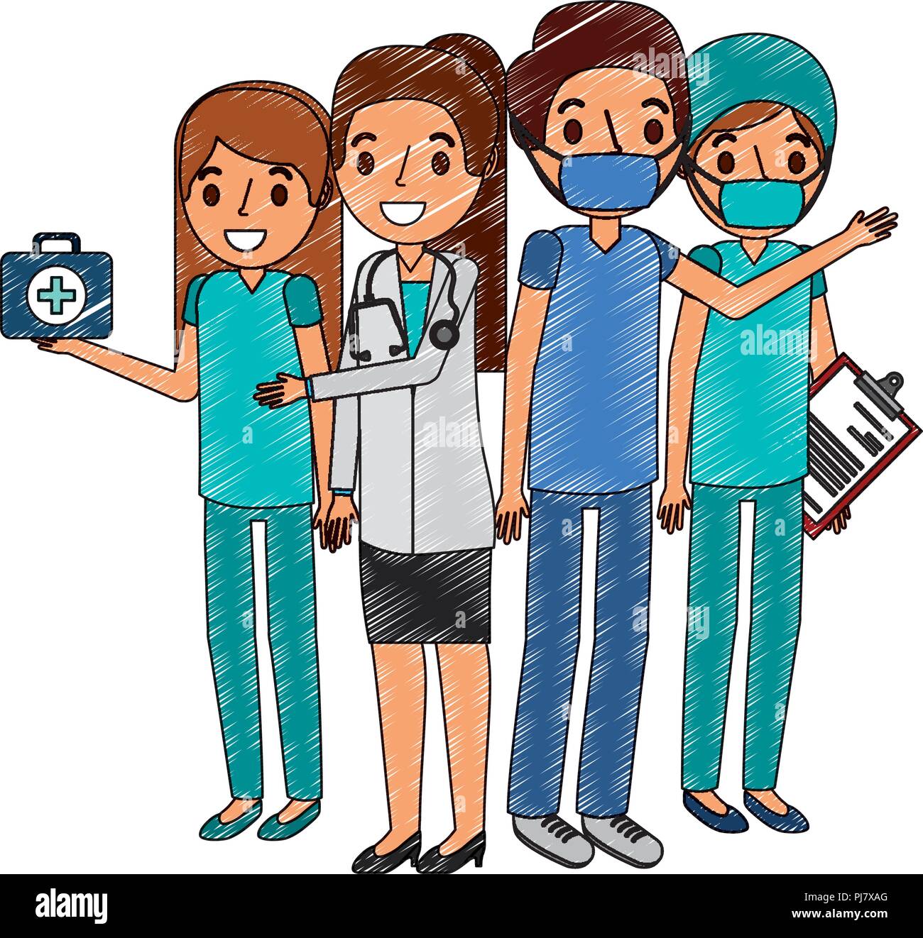 medical staff avatar character vector illustration design Stock Vector ...