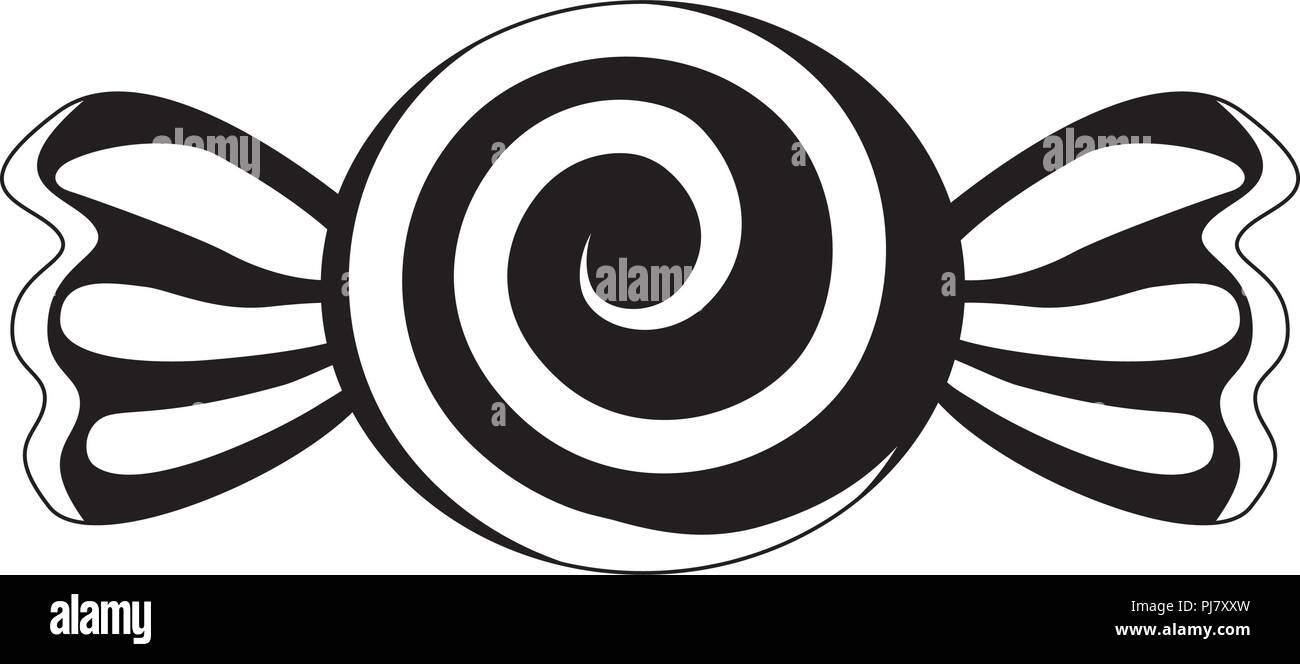 sweet wrapped candy on white background vector illustration Stock ...