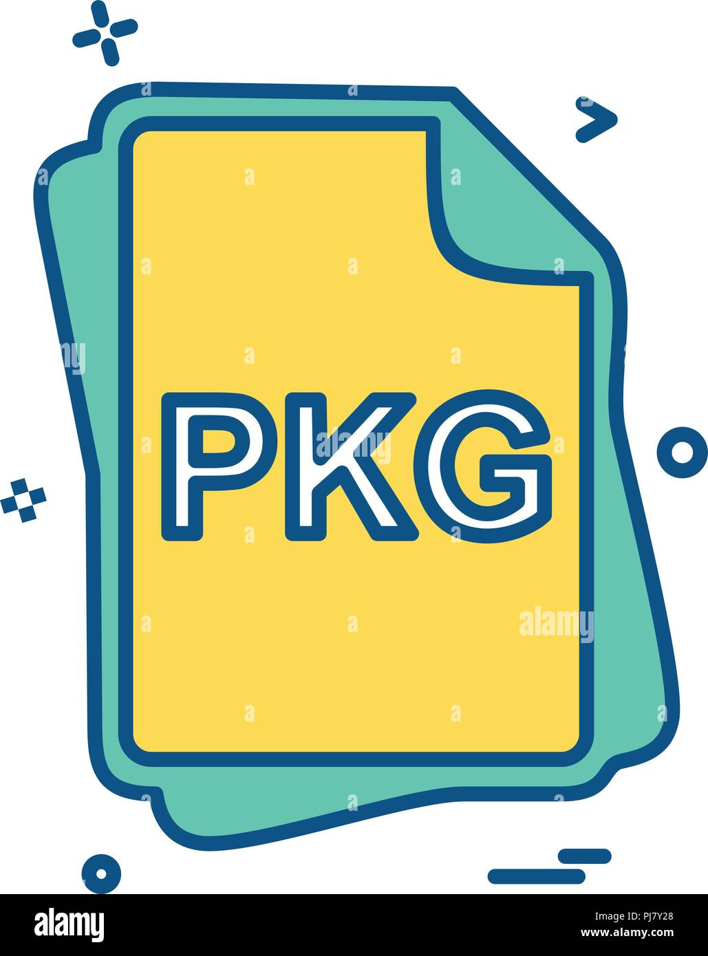 PKG file type icon design vector Stock Vector Image & Art - Alamy
