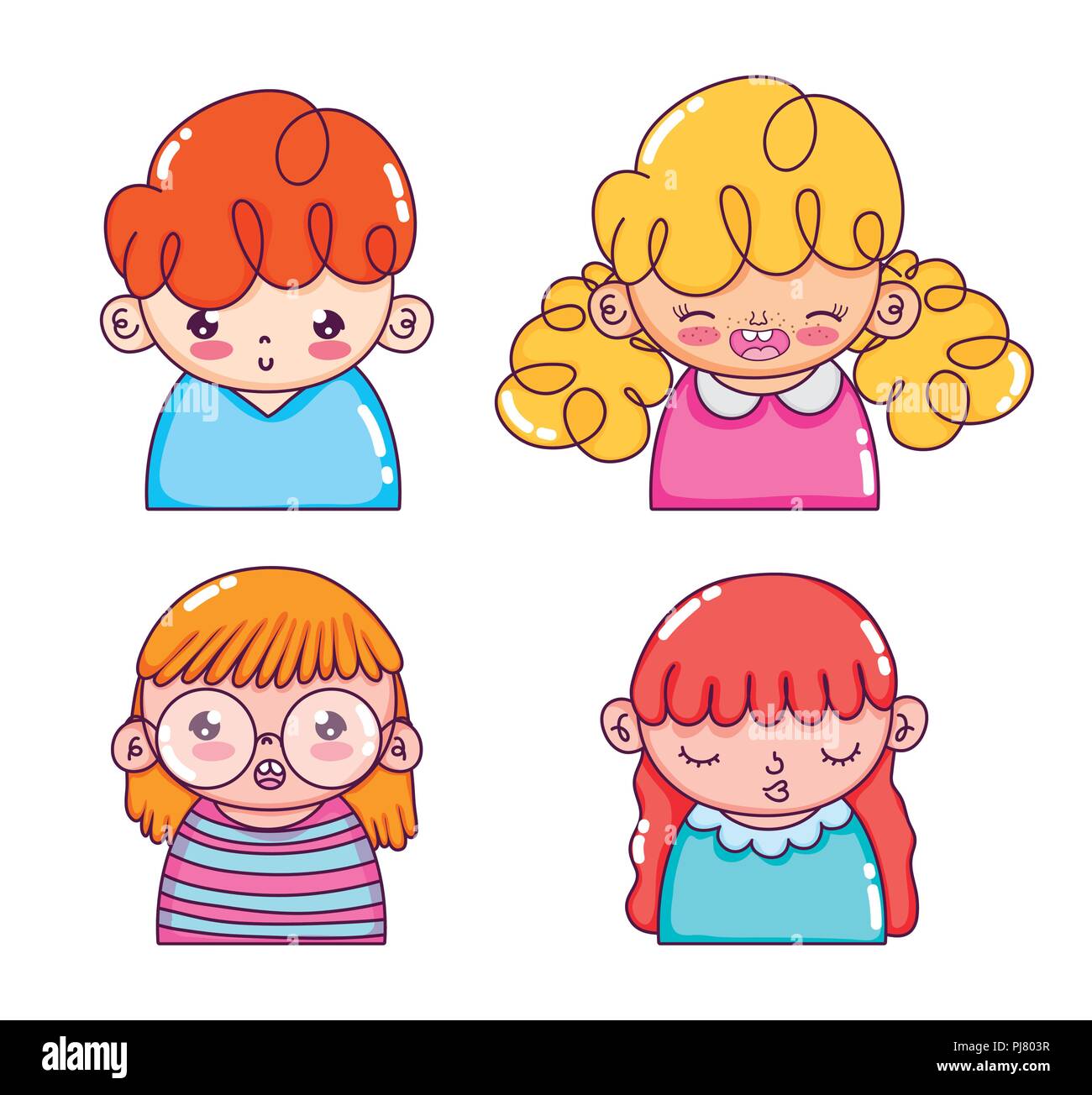 Cute girls cartoons Stock Vector Image & Art - Alamy