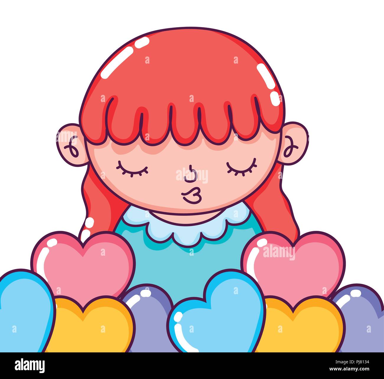 Beautiful girl cartoons Stock Vector Image & Art - Alamy