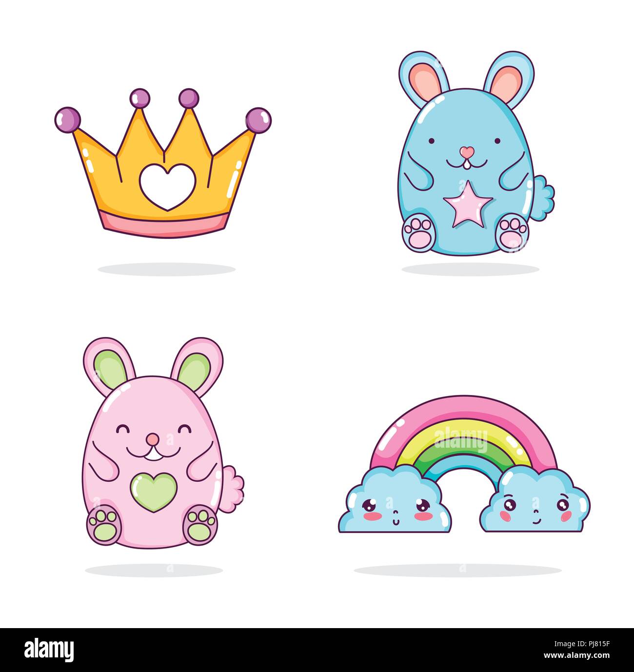 Cute cartoons collection Stock Vector Image & Art - Alamy