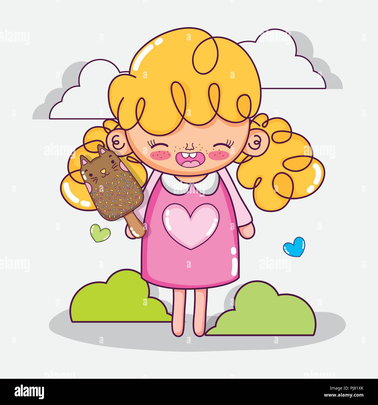Beautiful girl cartoon Stock Vector Image & Art - Alamy
