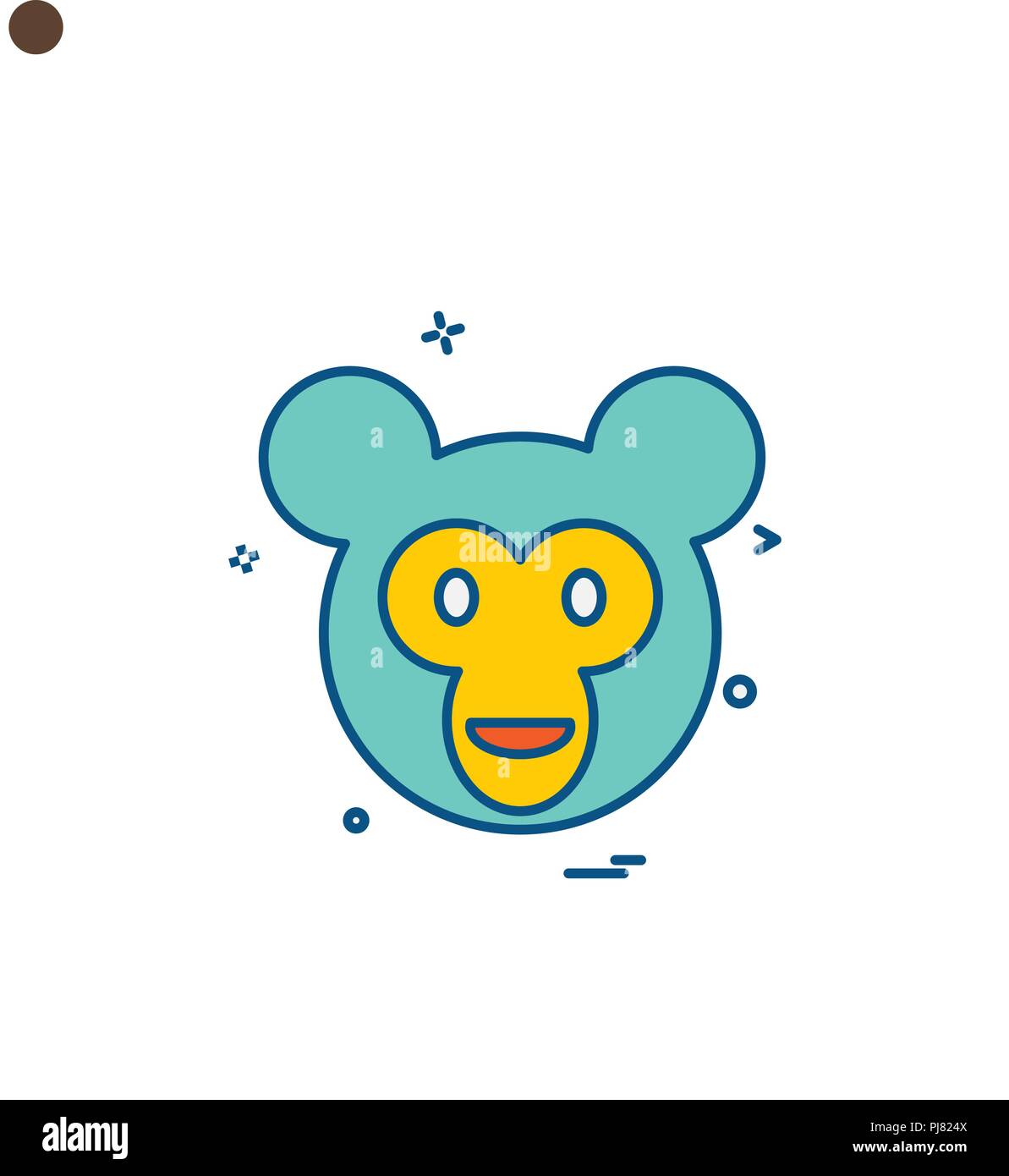 Monkey icon design vector Stock Vector Image & Art - Alamy