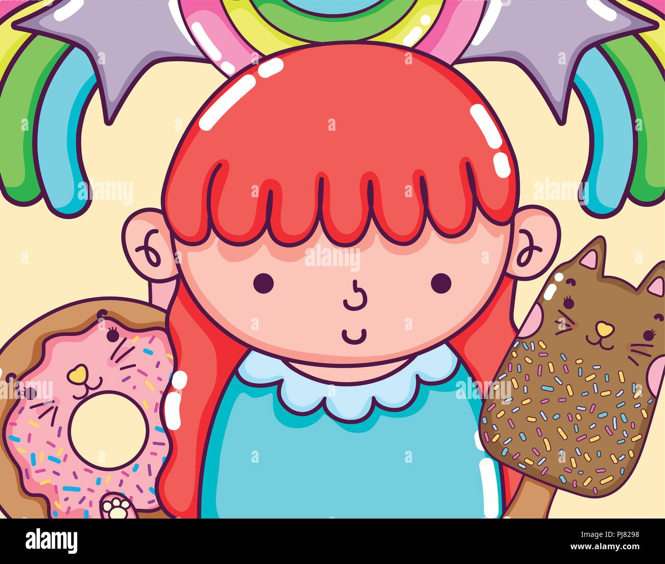 Beautiful girl cartoon Stock Vector Image & Art - Alamy