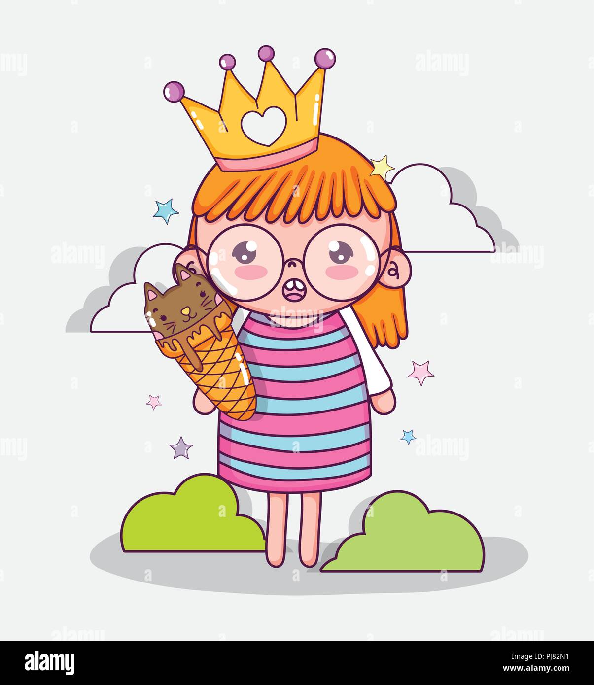 Beautiful girl cartoon Stock Vector Image & Art - Alamy