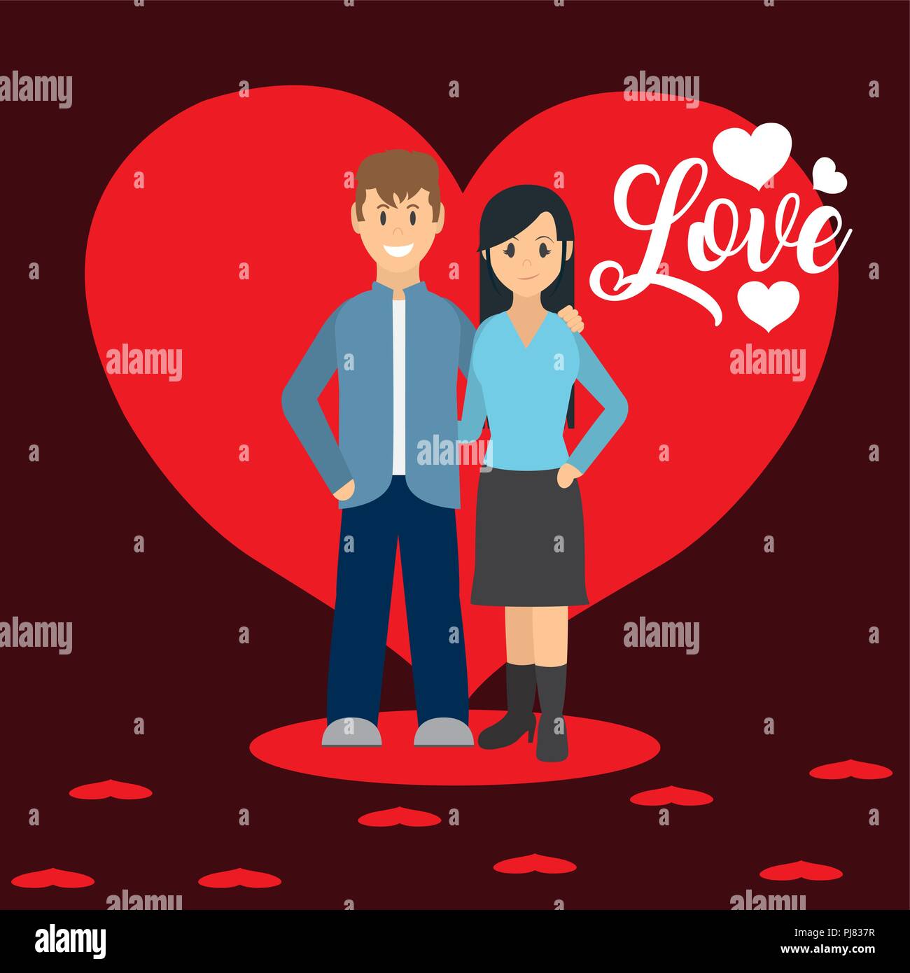 Couple love cartoons Stock Vector Image & Art - Alamy