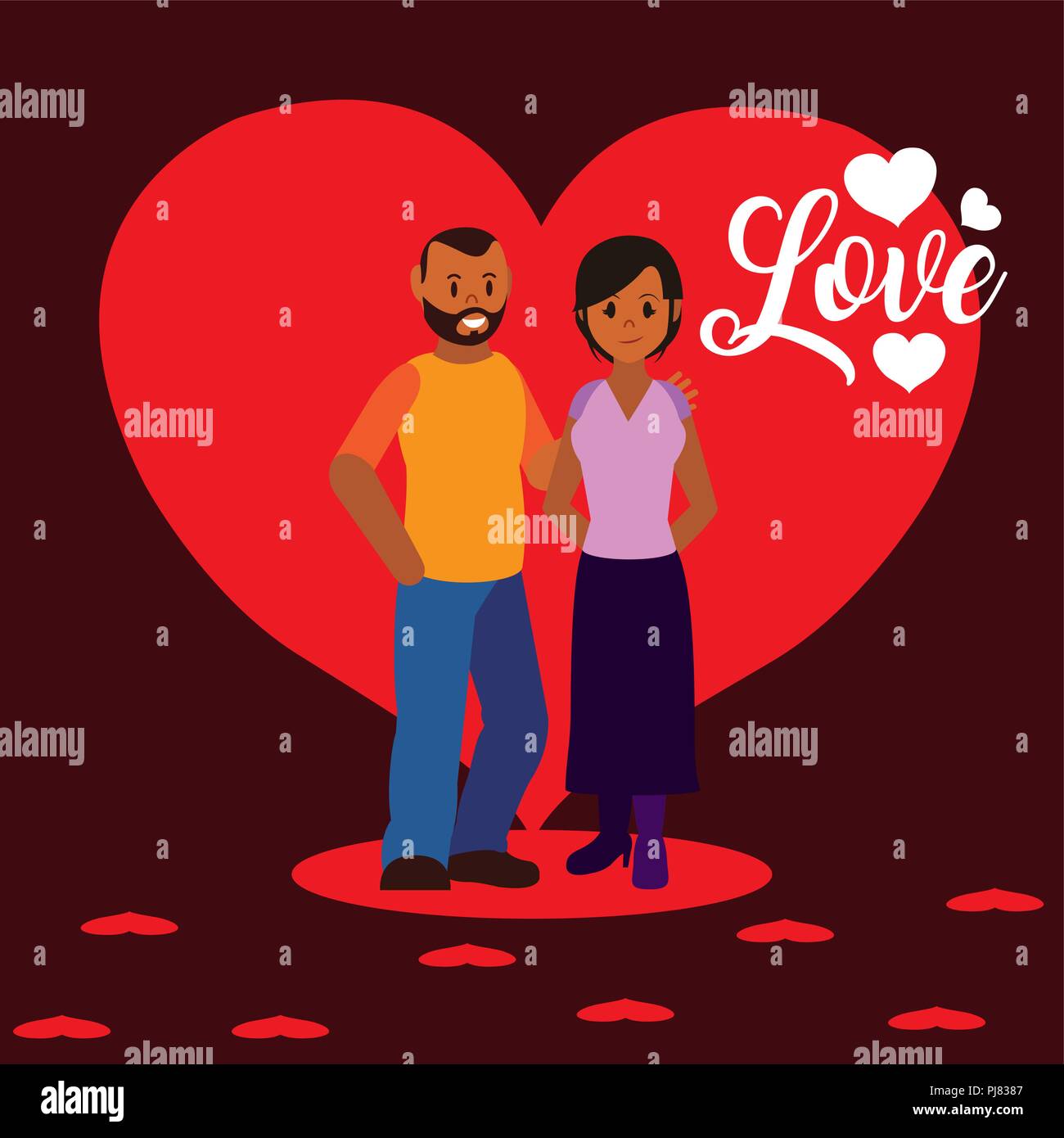 Couple love cartoons Stock Vector Image & Art - Alamy