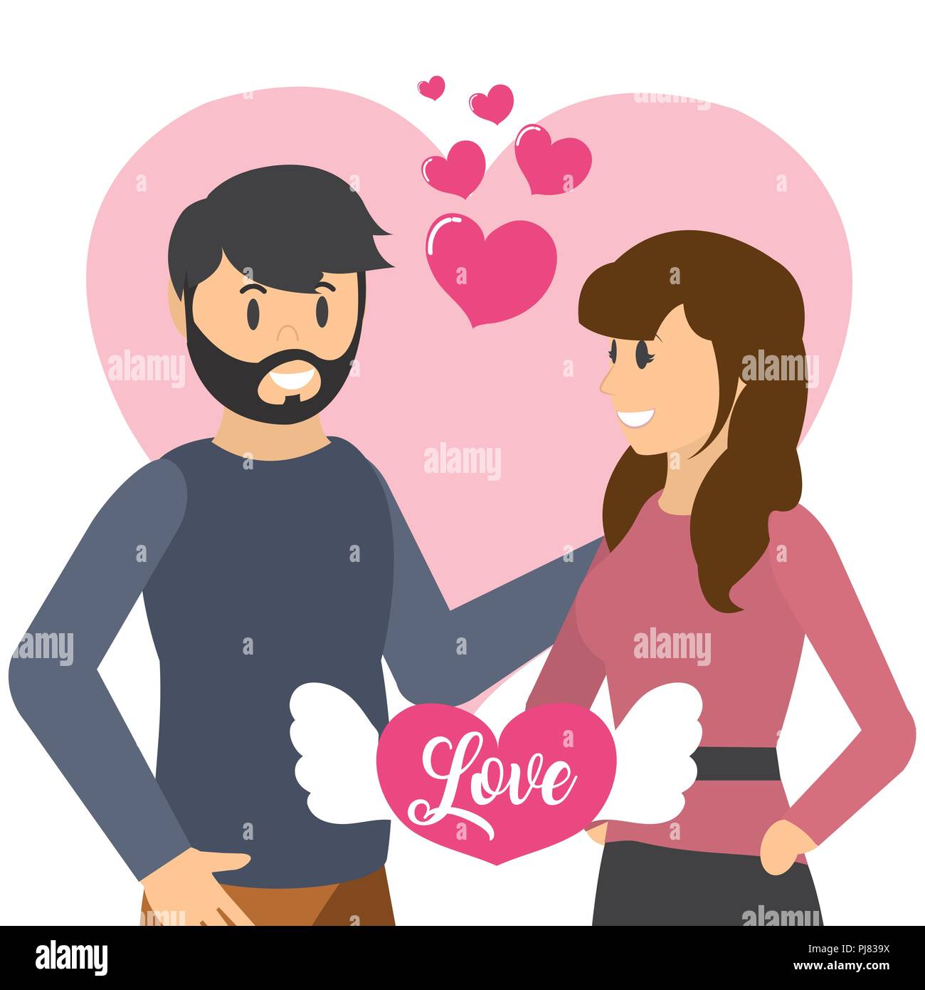Couple love cartoons Stock Vector Image & Art - Alamy