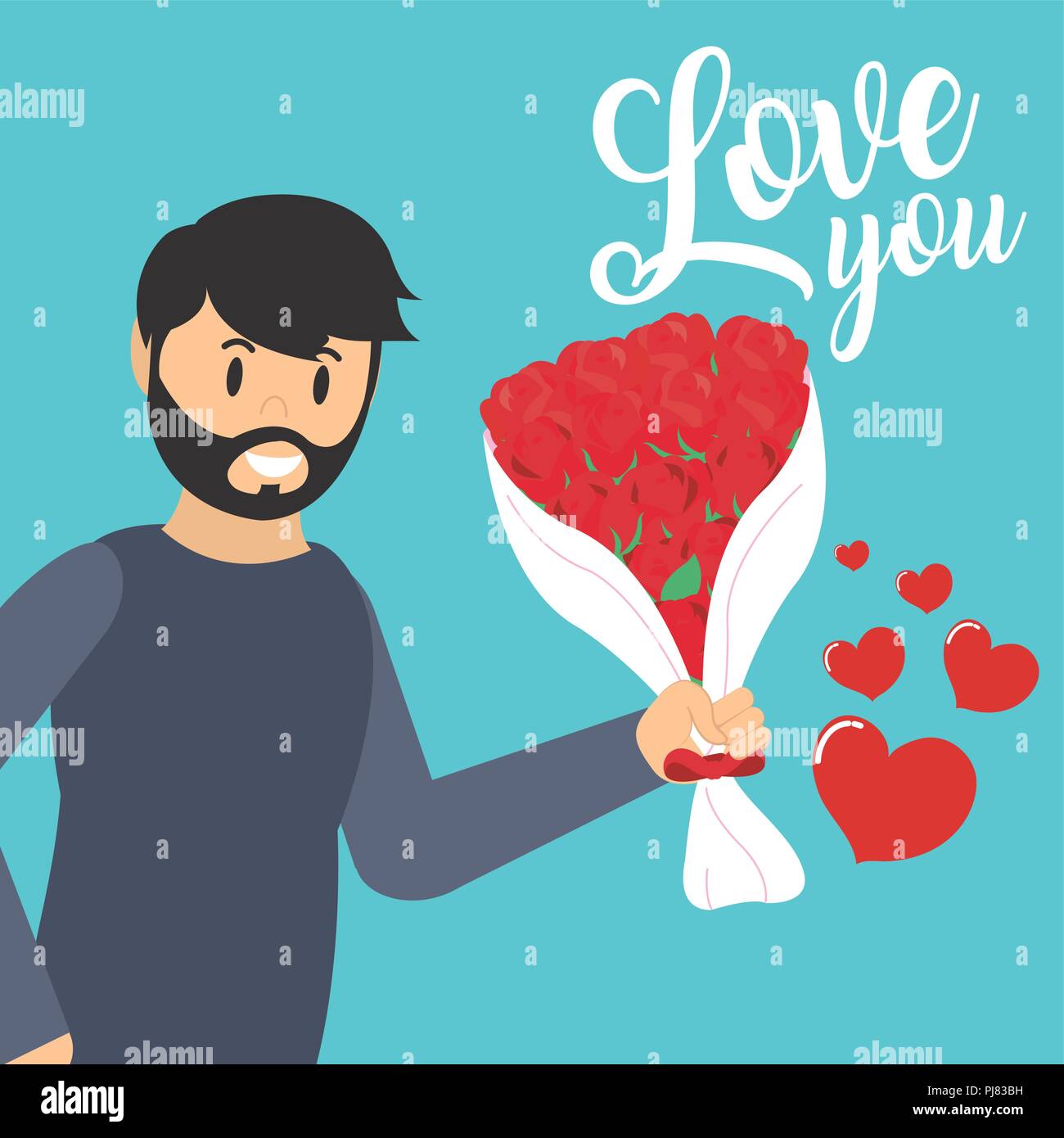 Love You Card Stock Vector Image And Art Alamy