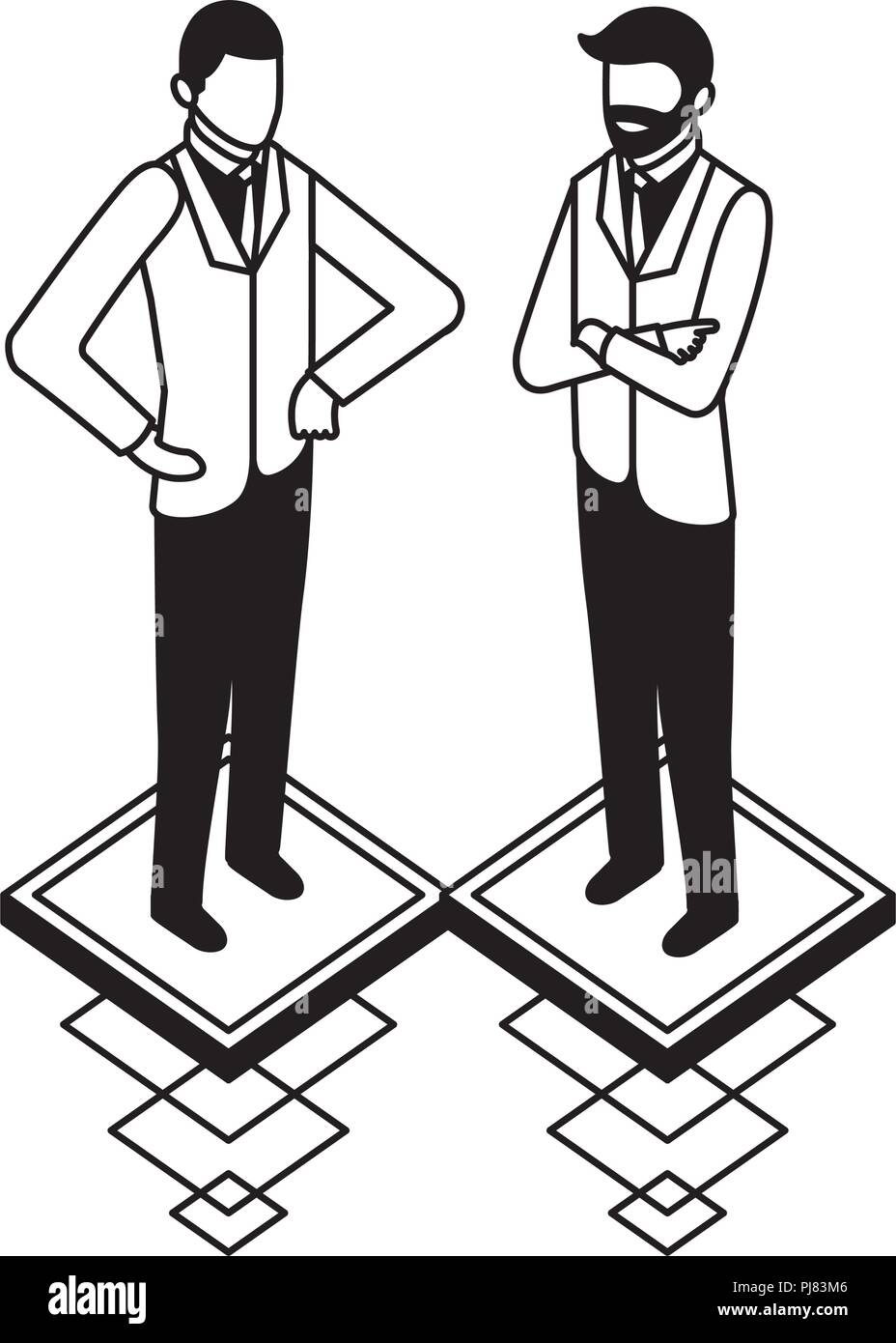 elegant businessmen character icon vector illustration design Stock ...