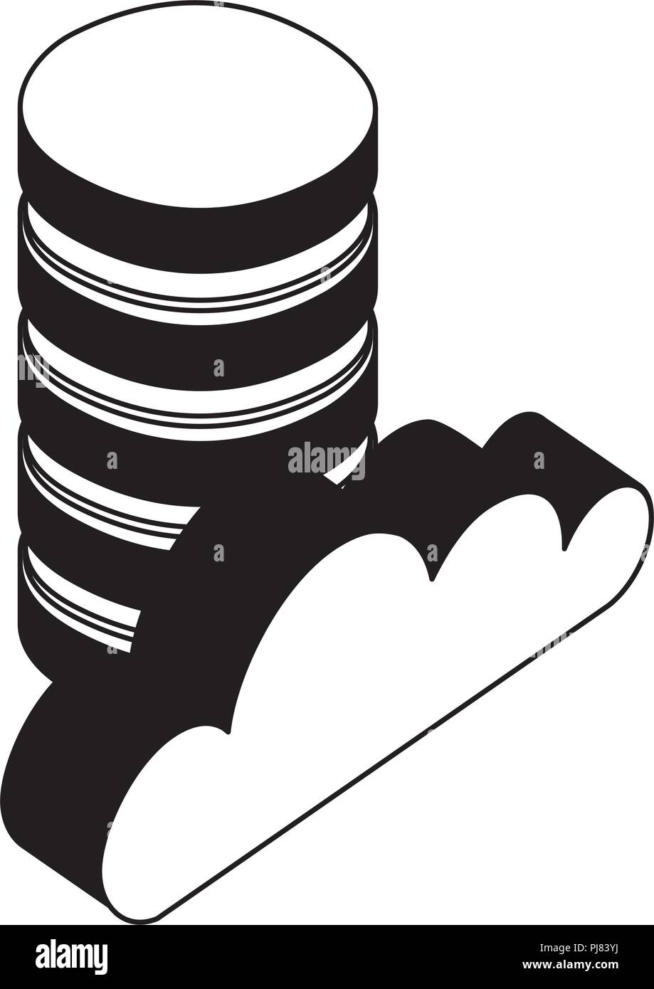 data center disks and cloud computing isometric icon vector ...