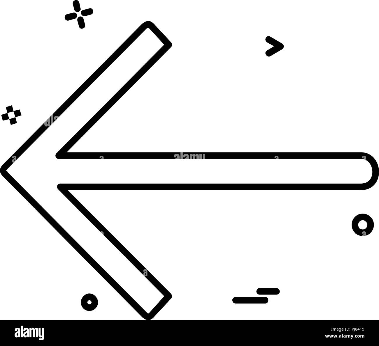 Left arrow icon design vector Stock Vector Image & Art - Alamy