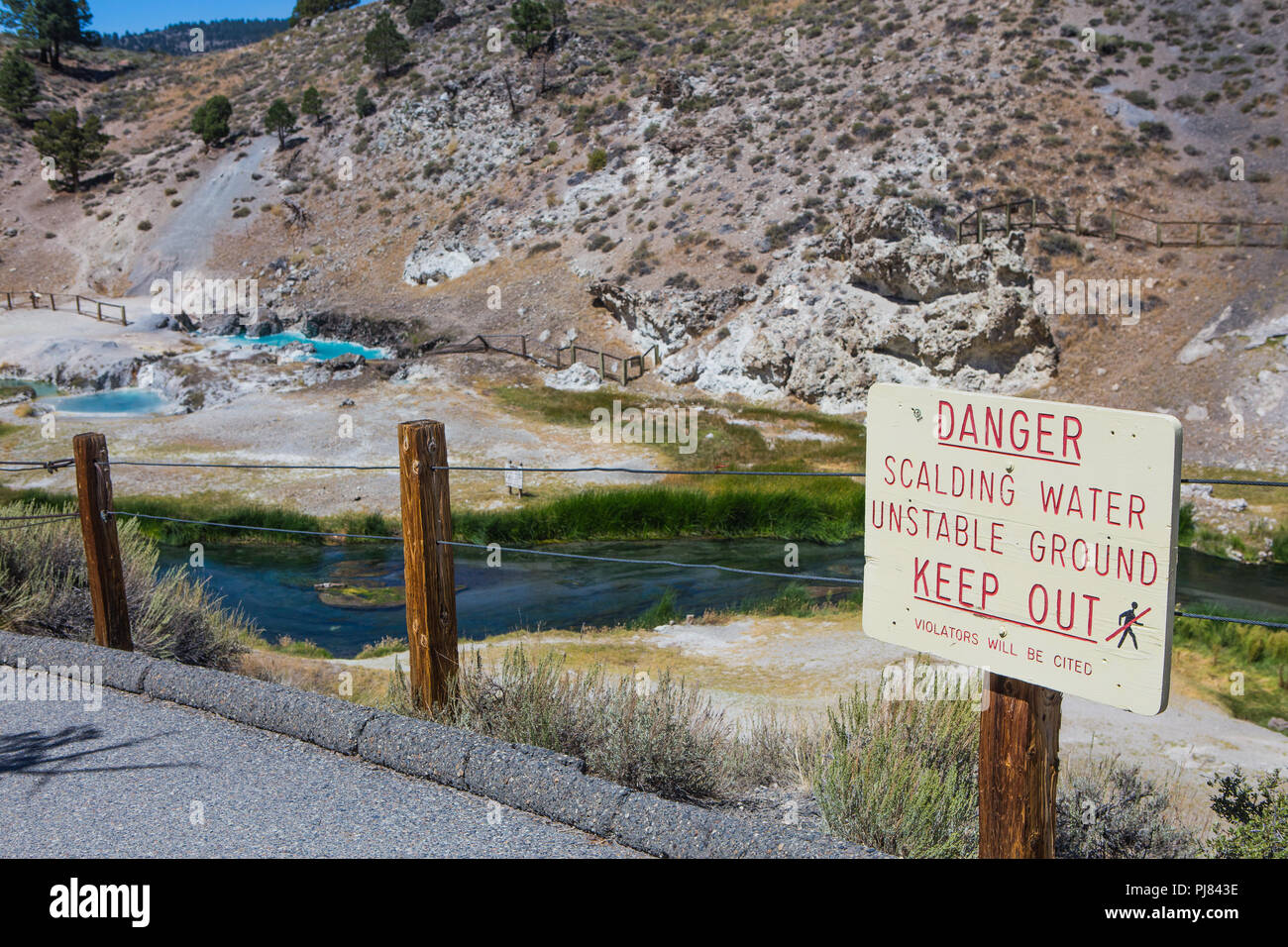 Hot Creek is part of The Long Valley Caldera hosts an active ...