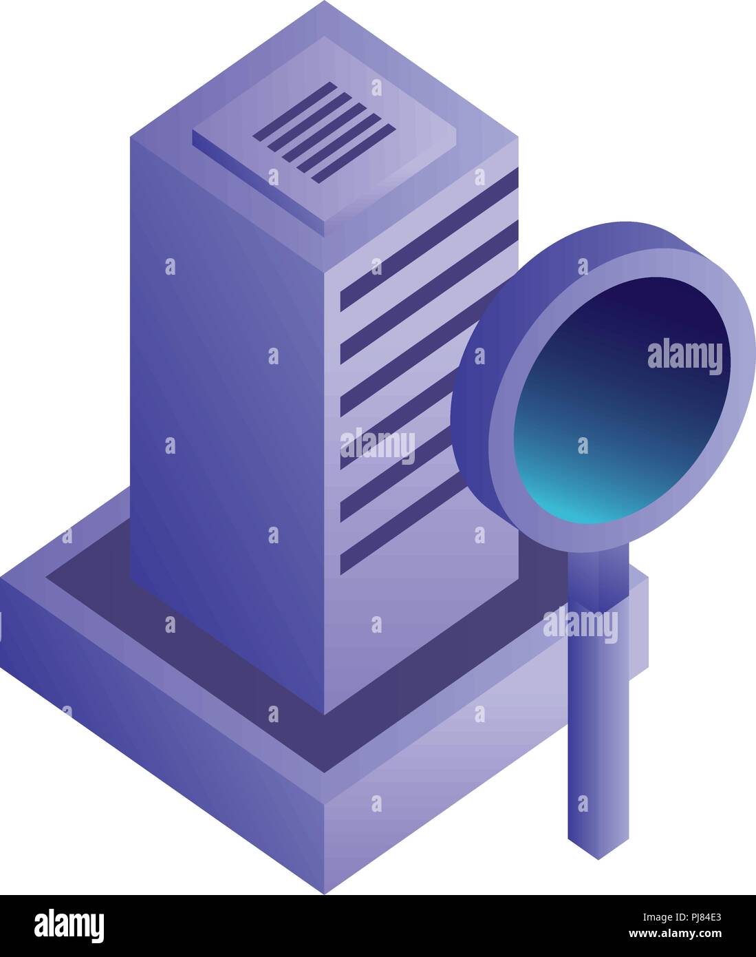 Database Server Center Magnifying Glass Network Vector Illustration Stock Vector Image And Art Alamy