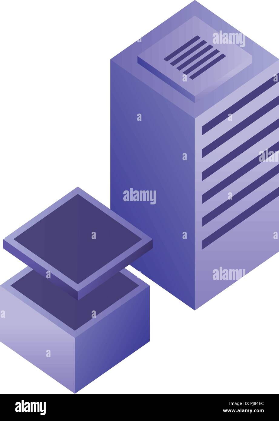 Database Server Center Storage Data Network Vector Illustration Stock