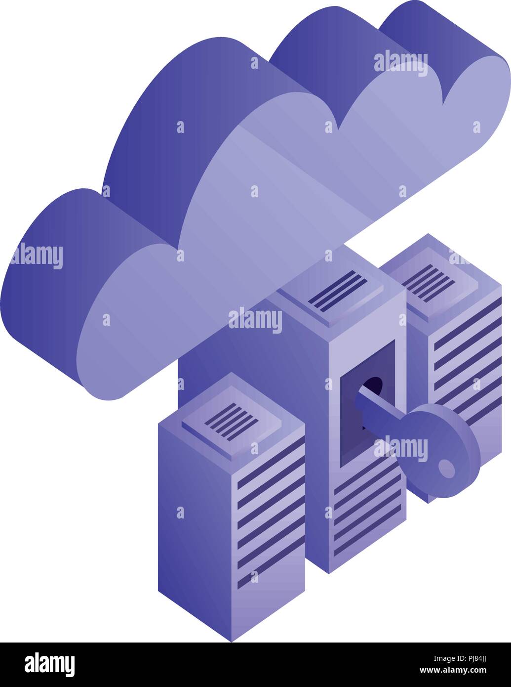 Cyber Security Database Server Cloud Computing Network Vector