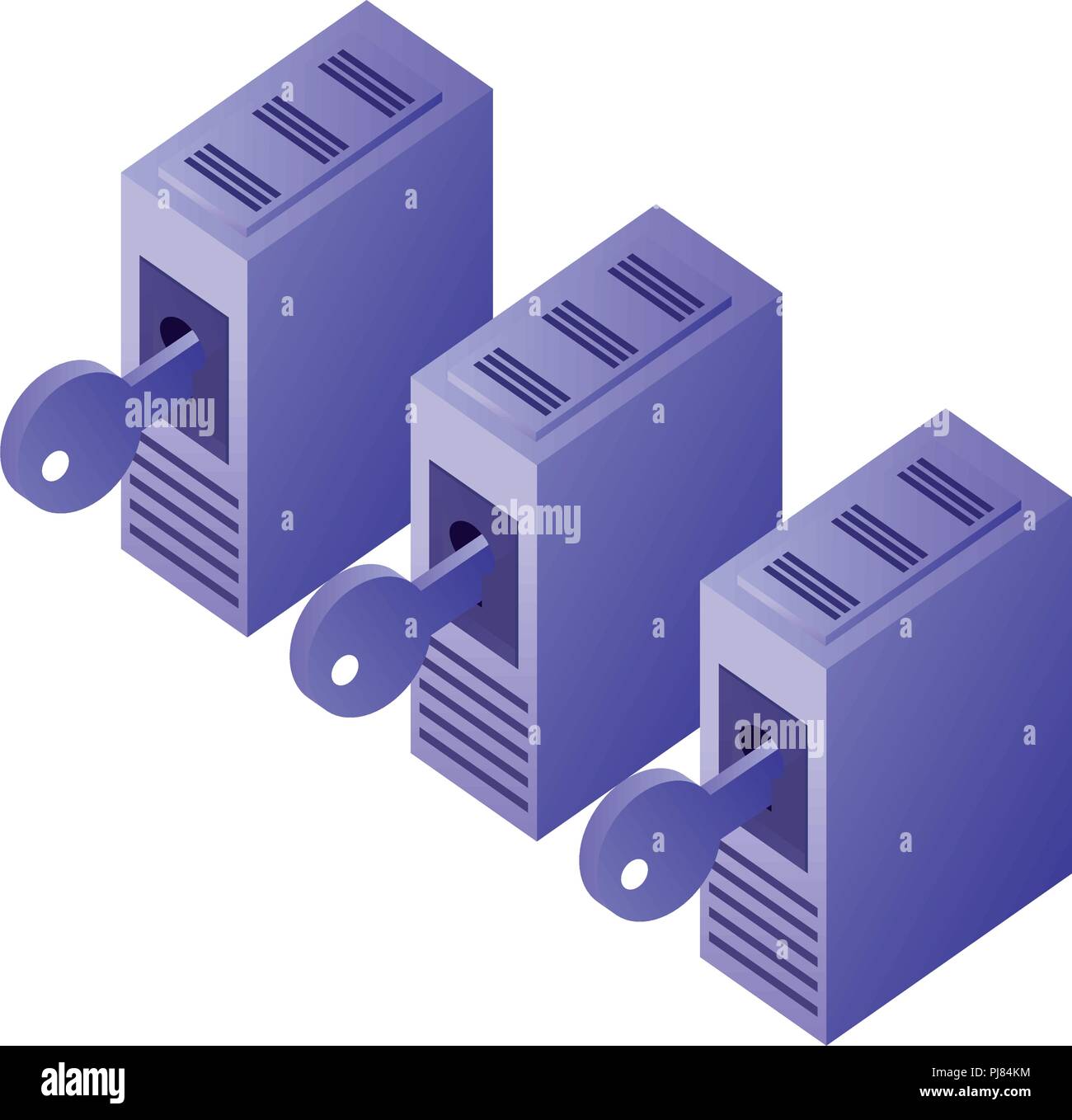 Database Server Center Security Protection Networking Vector