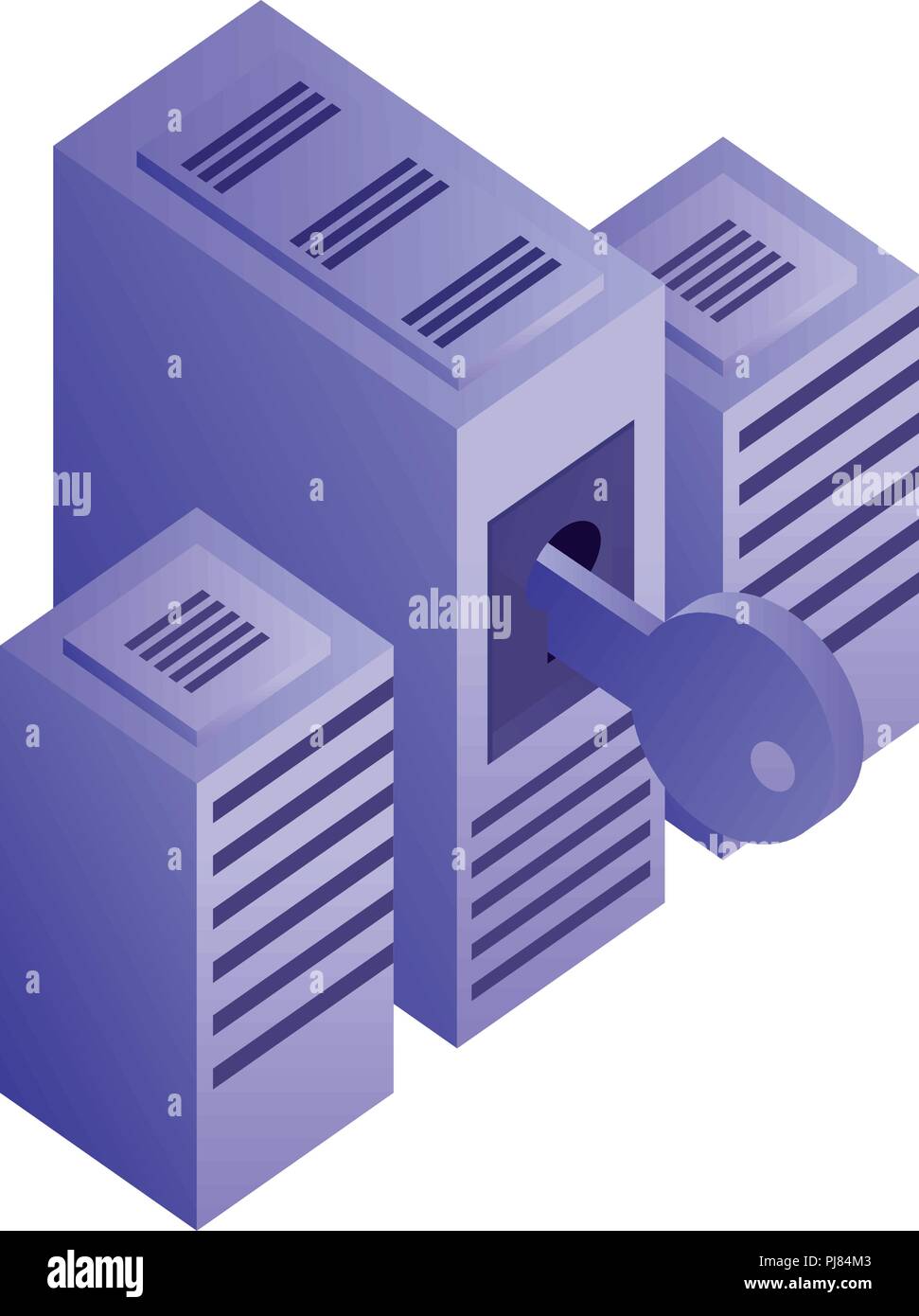 Database Server Center Security Protection Networking Vector