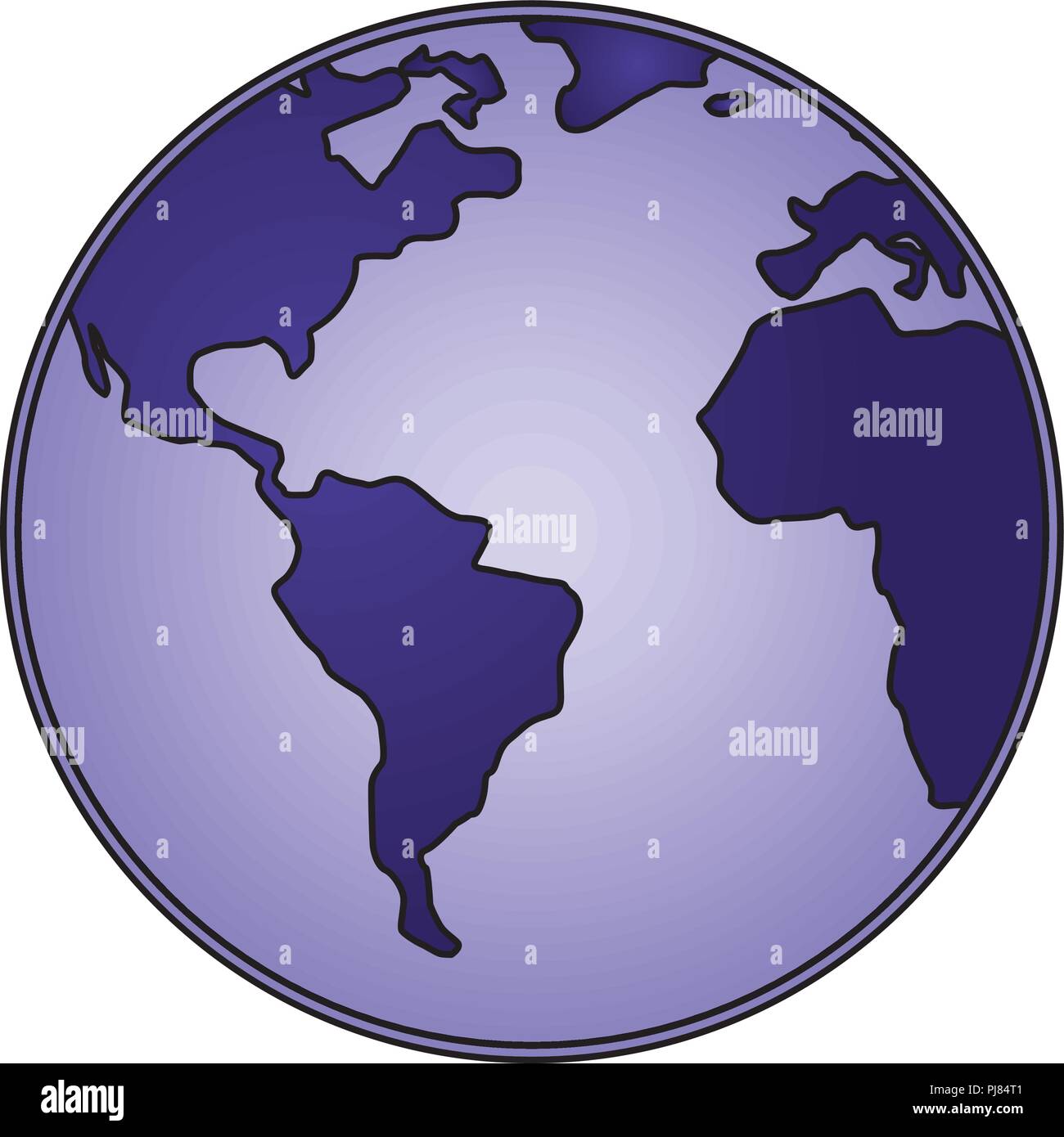 world globe planet map geography design vector illustration Stock ...