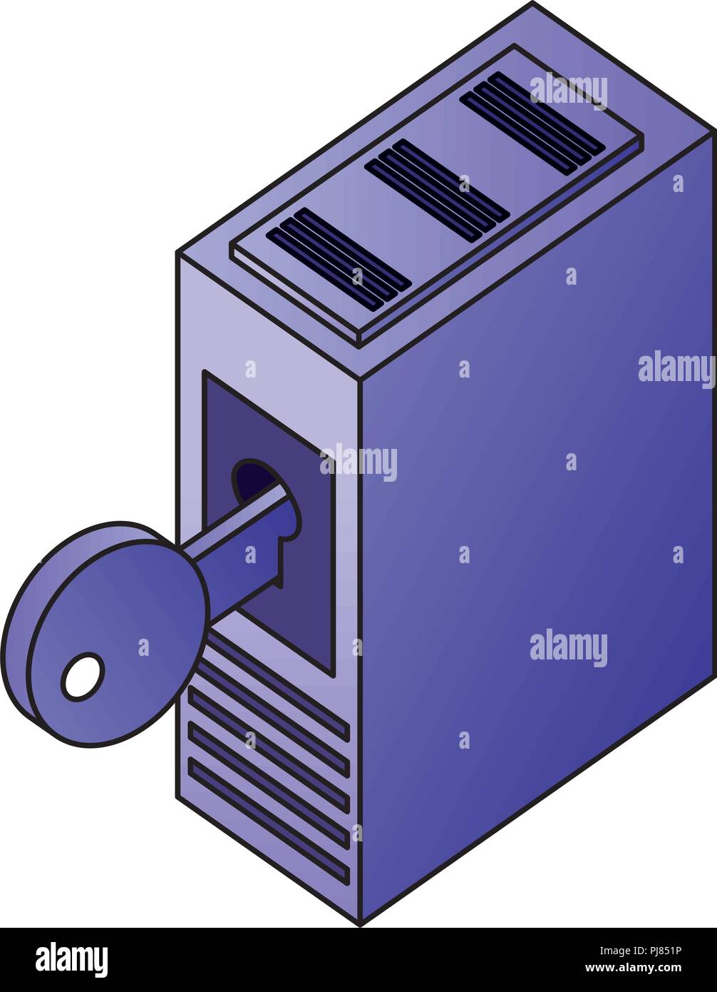 Database Server Storage Data Network Security Vector Illustration Stock