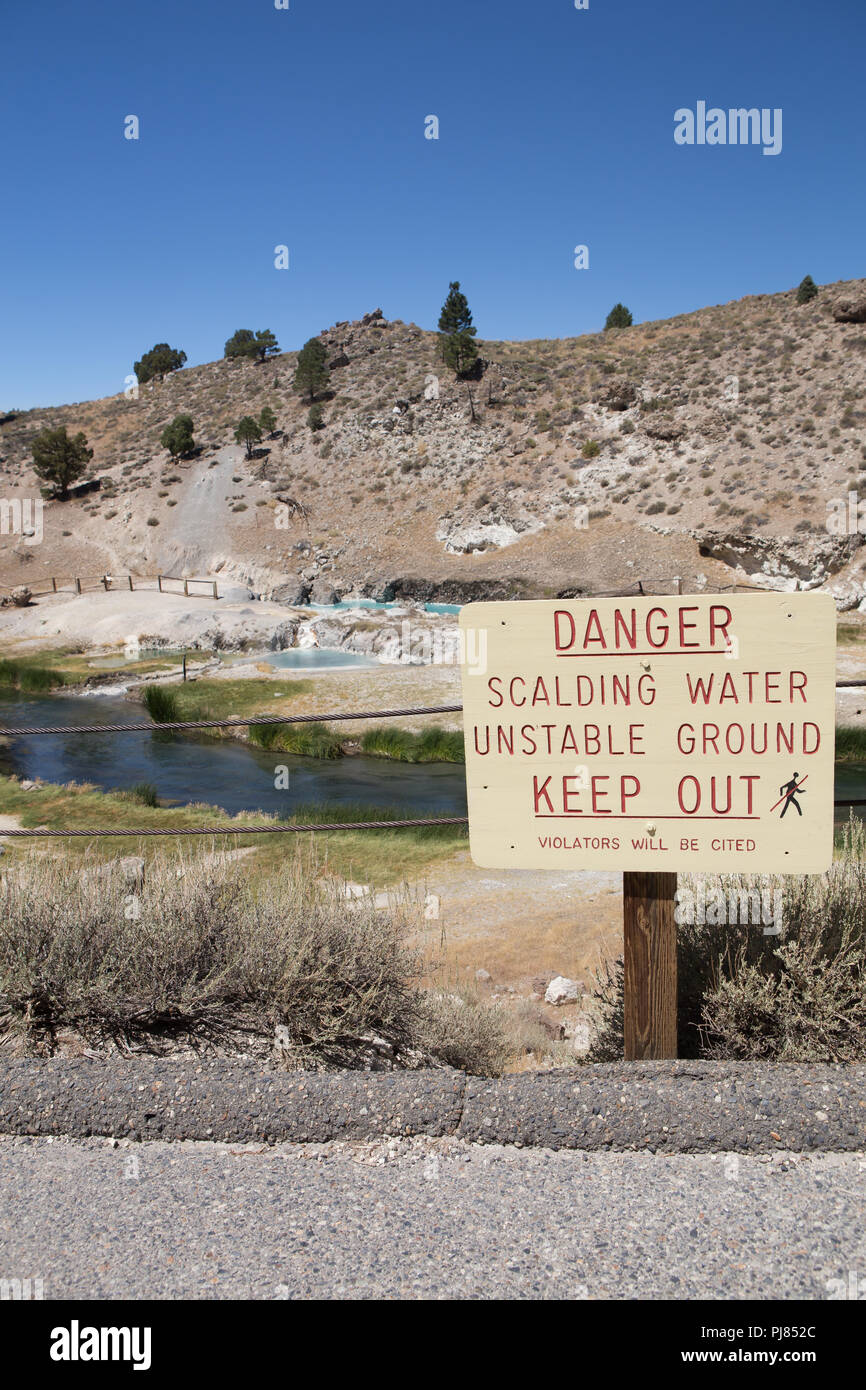 Hot Creek is part of The Long Valley Caldera hosts an active ...