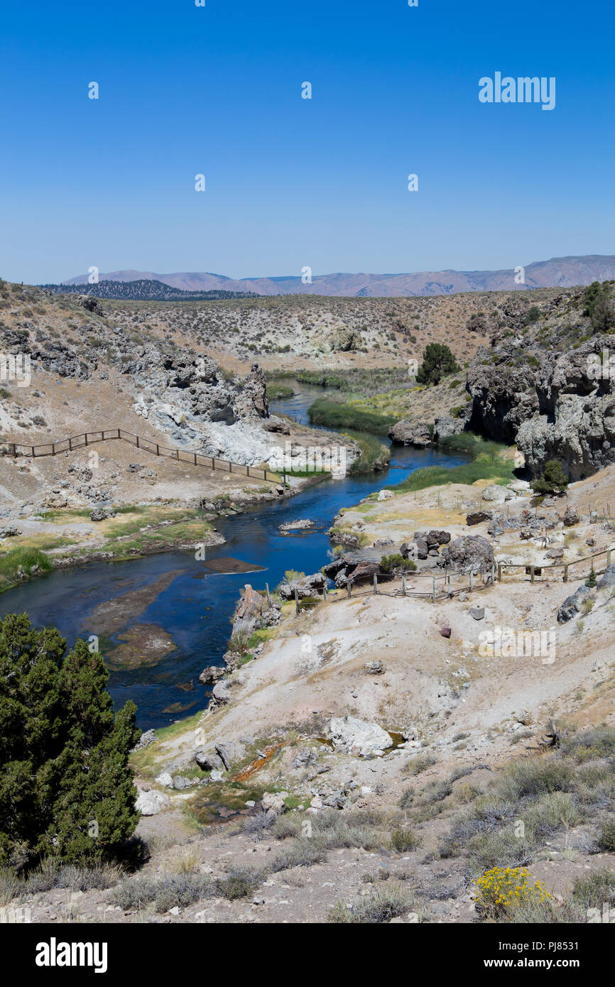 The Owens River runs through the Long Valley Caldera in Mono County at ...