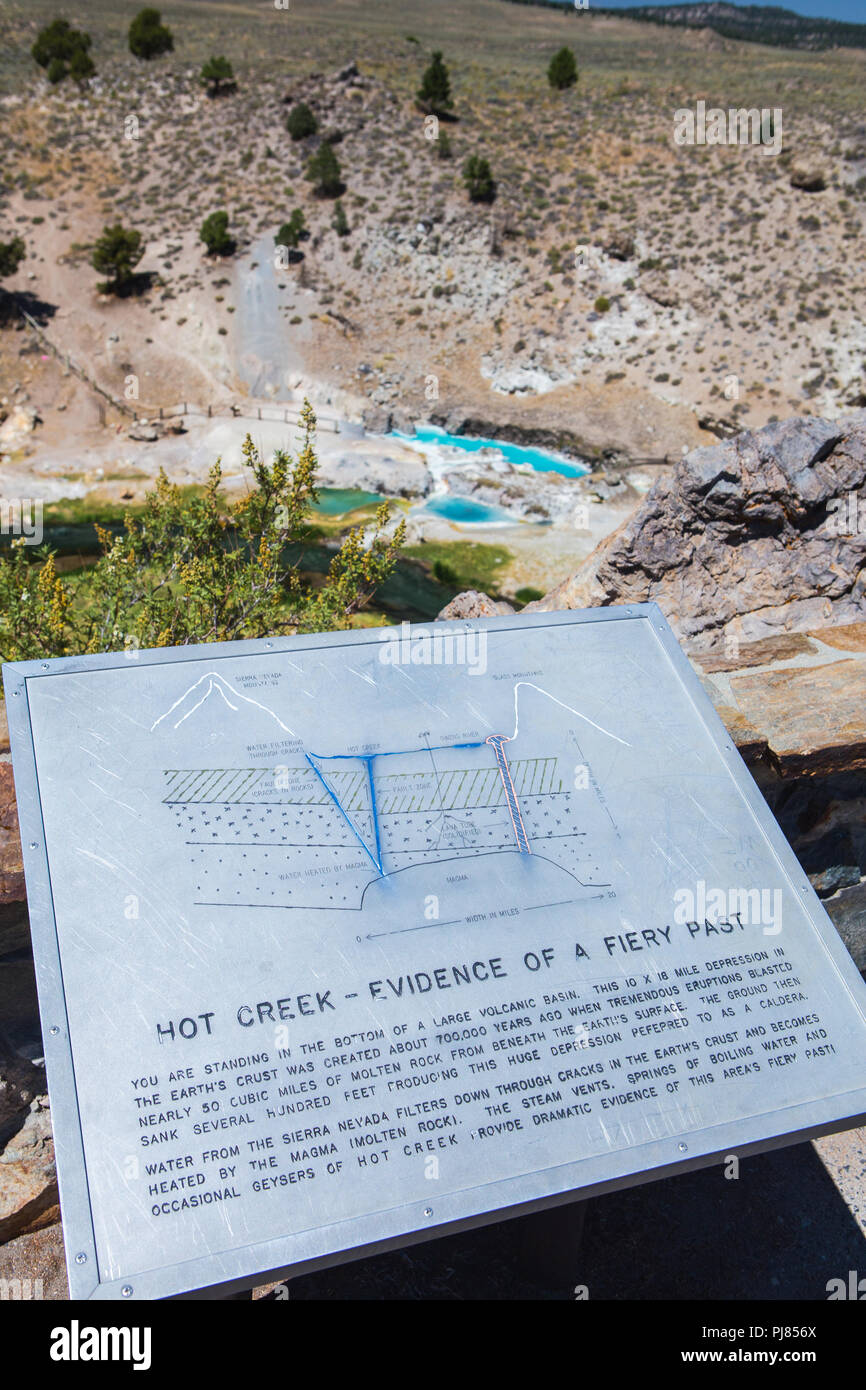 Hot Creek is part of The Long Valley Caldera hosts an active ...