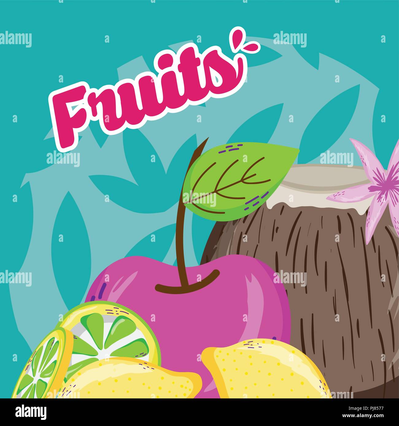 Delicious fruits cartoons Stock Vector Image & Art - Alamy