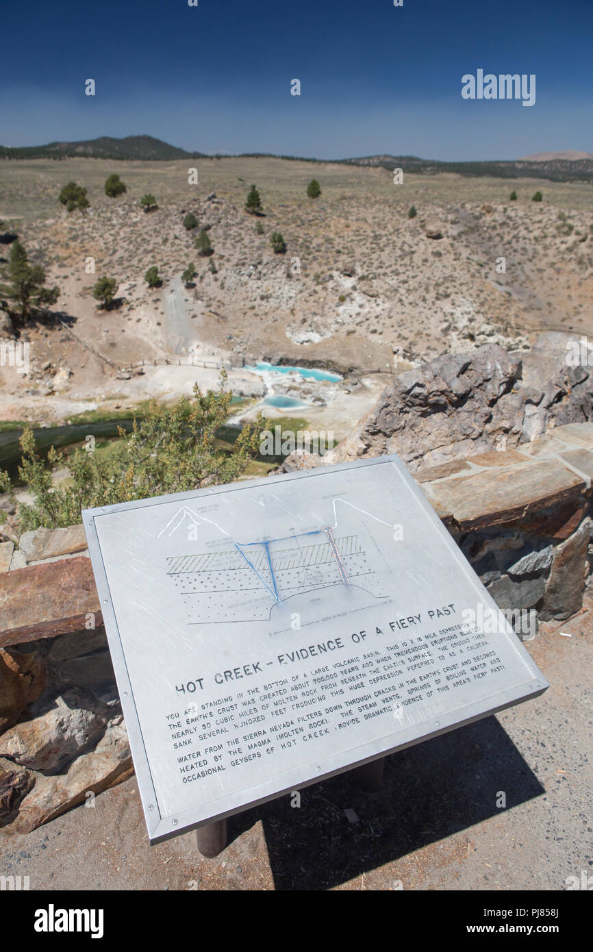 Hot Creek is part of The Long Valley Caldera hosts an active ...