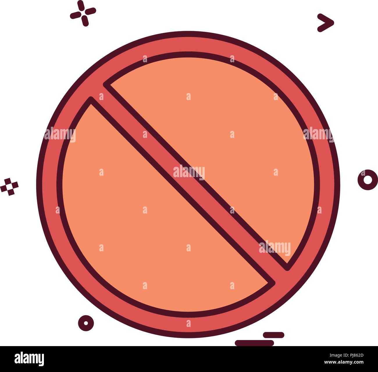 Not allowed icon design vector Stock Vector Image & Art - Alamy