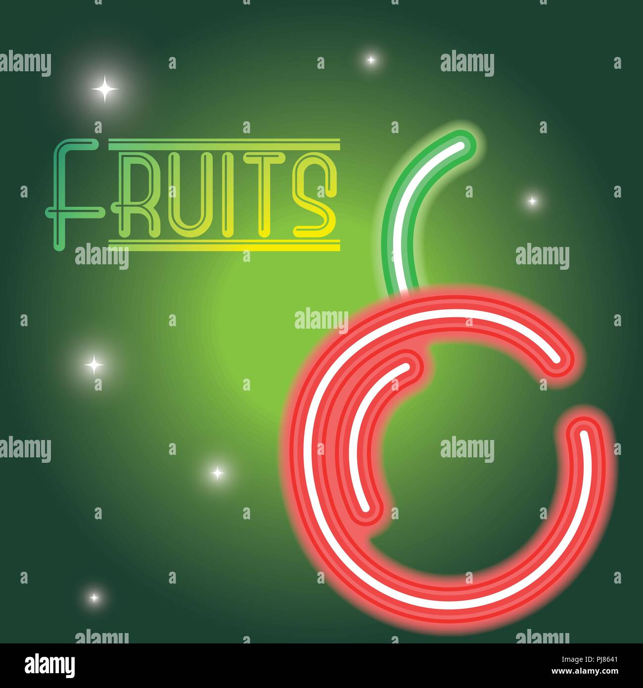 Fruits neon sign Stock Vector Image & Art - Alamy