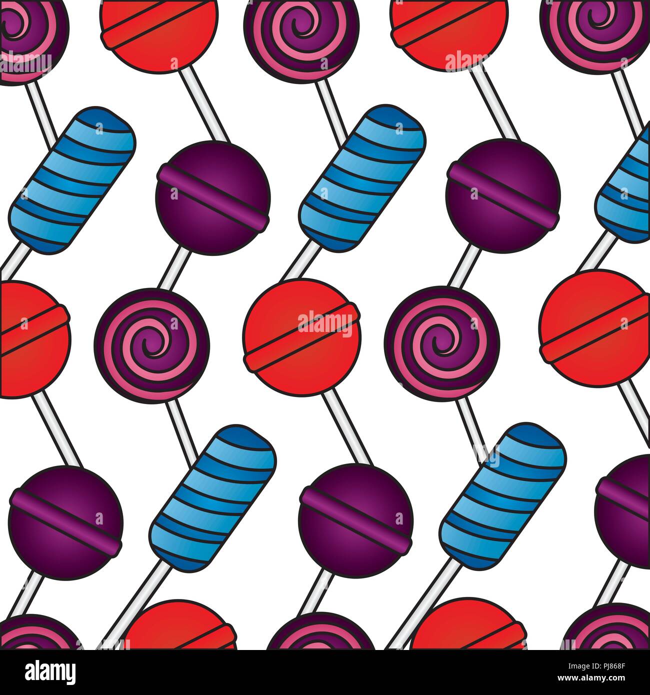 sweet lollipop icon pattern vector illustration design Stock Vector ...
