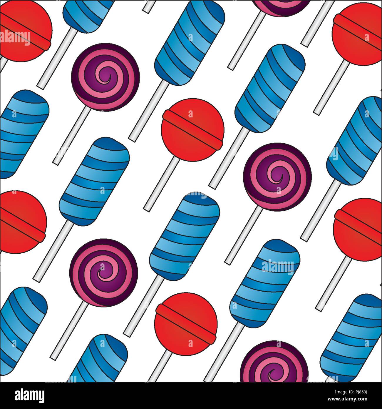 sweet lollipop icon pattern vector illustration design Stock Vector ...