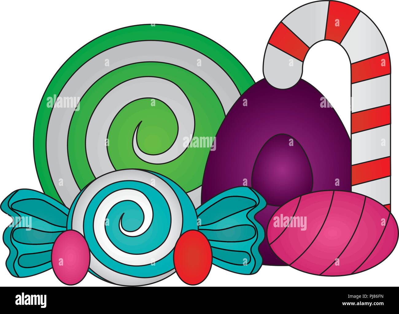 sweet candies isolated icon vector illustration design Stock Vector ...