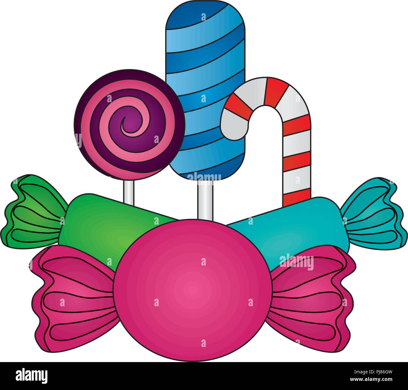 sweet candies isolated icon vector illustration design Stock Vector ...