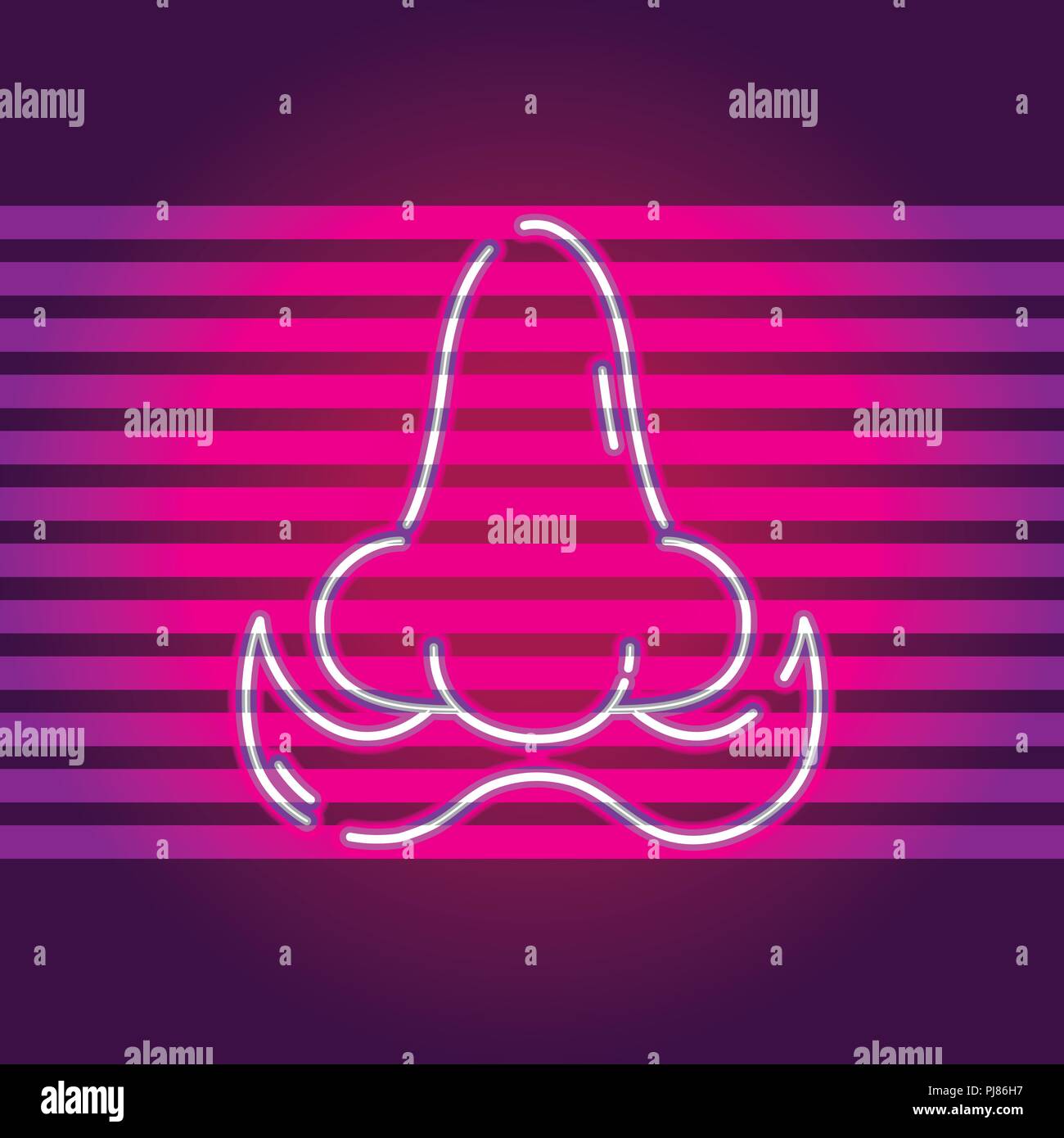 Mustache neon sign Stock Vector Image & Art - Alamy
