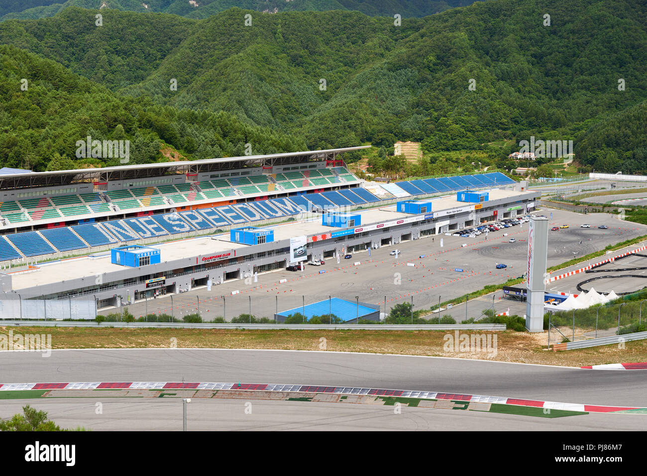 Inje-gun, Korea - August 07, 2018: Inje Speedium, a motor racing ...