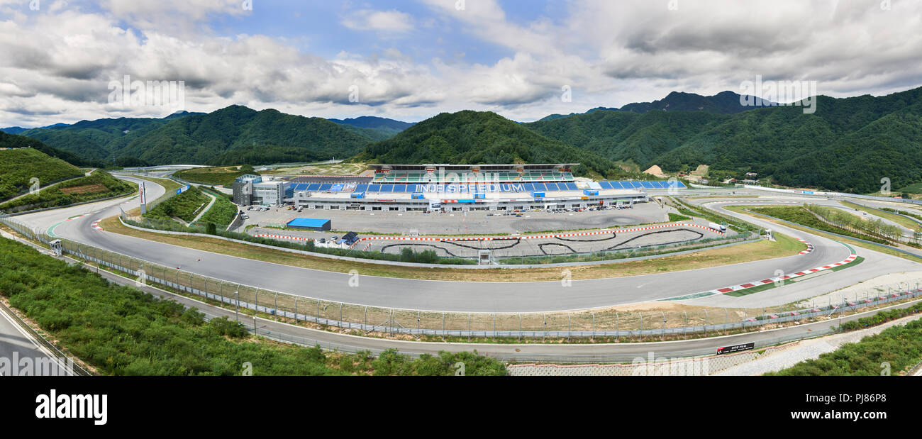 Inje-gun, Korea - August 07, 2018: Inje Speedium, a motor racing ...