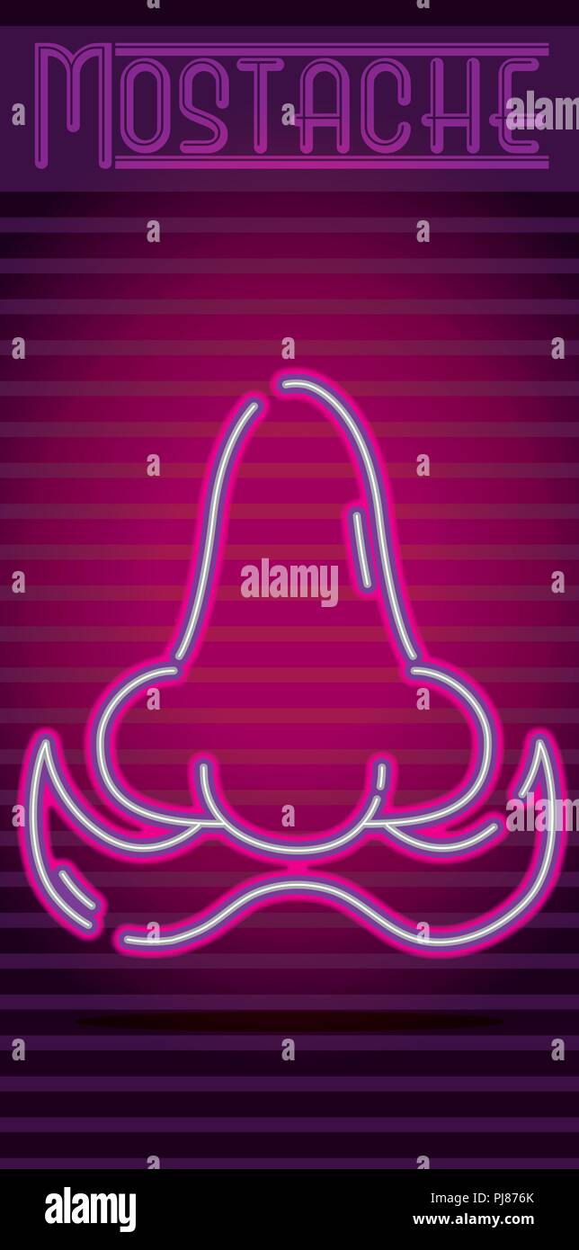 Mustache neon sign Stock Vector Image & Art - Alamy