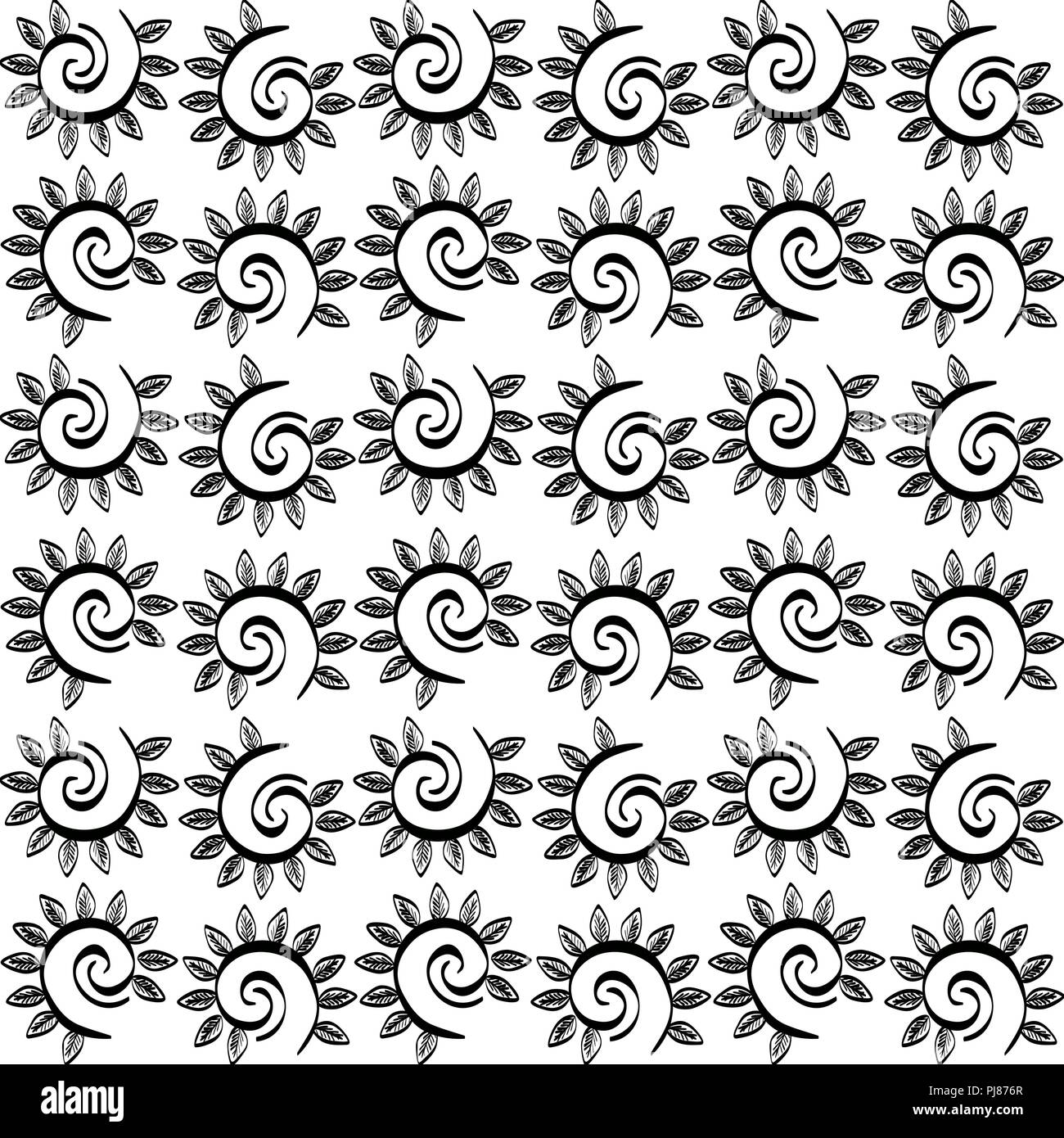 victorian and floral monochrome background vector illustration design ...