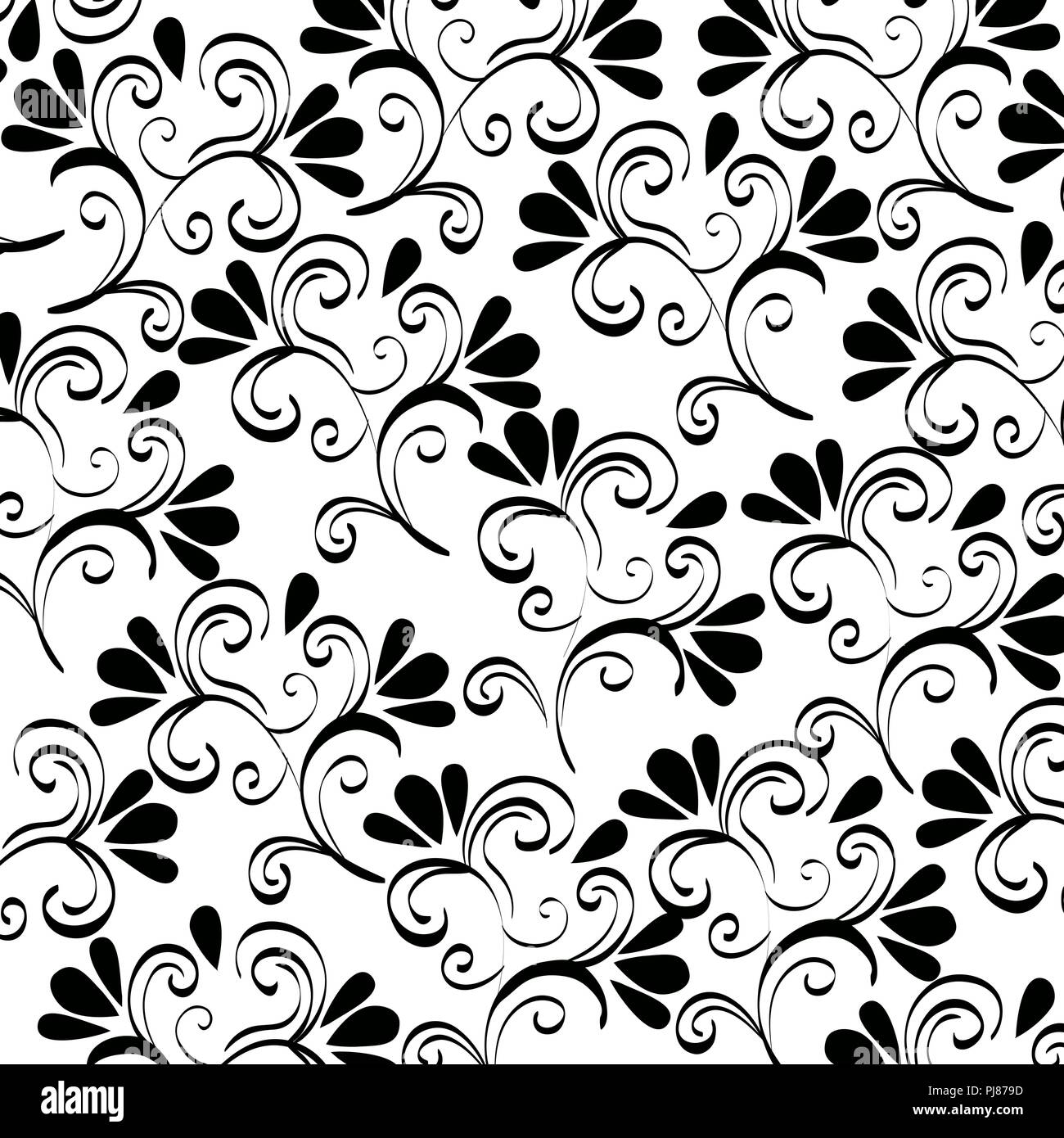 victorian and floral monochrome background vector illustration design ...