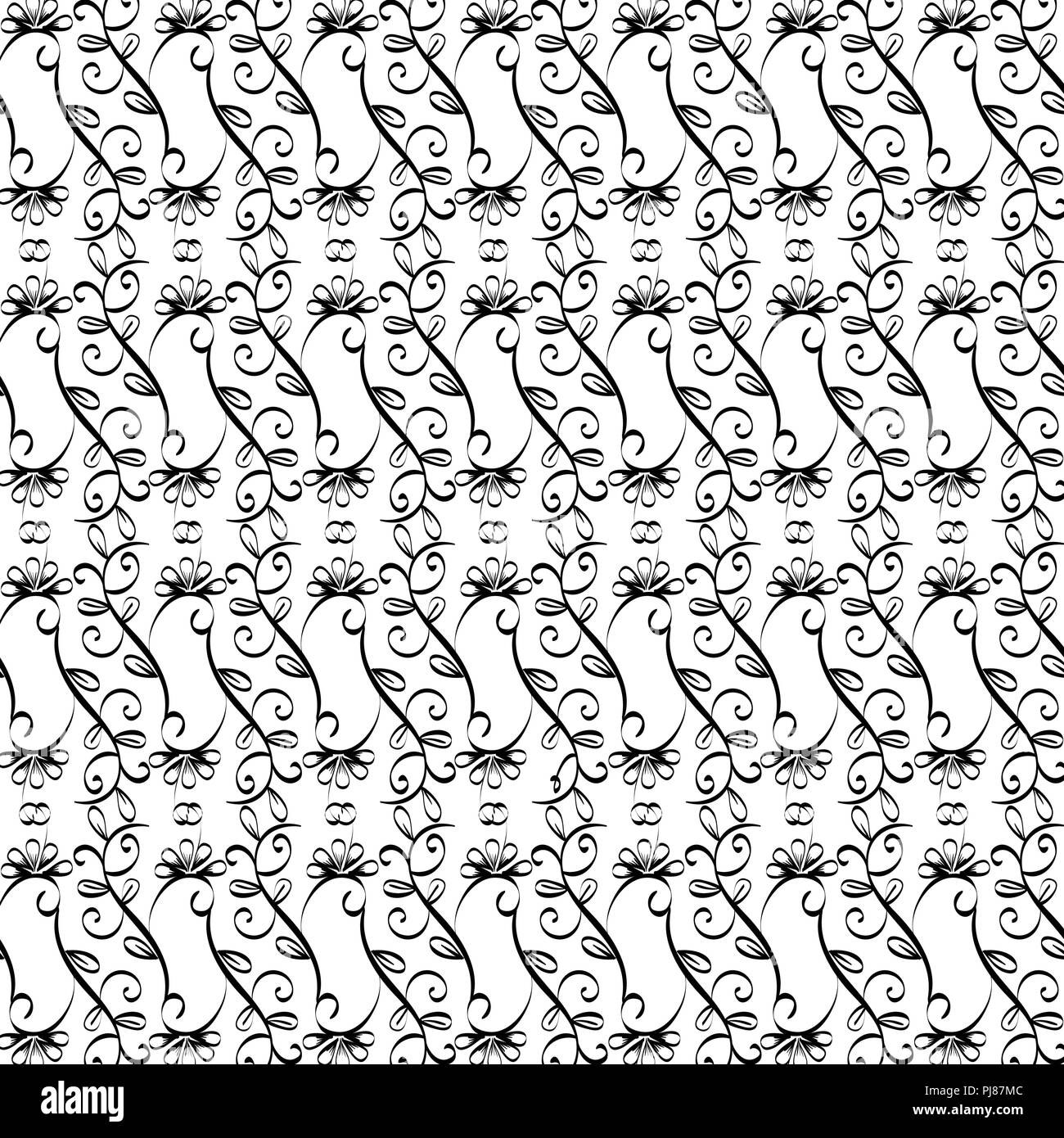 victorian and floral monochrome background vector illustration design ...